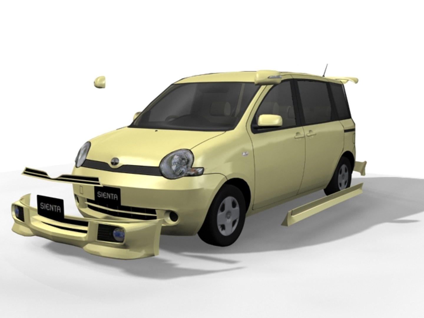Toyota Sienta 3d Model