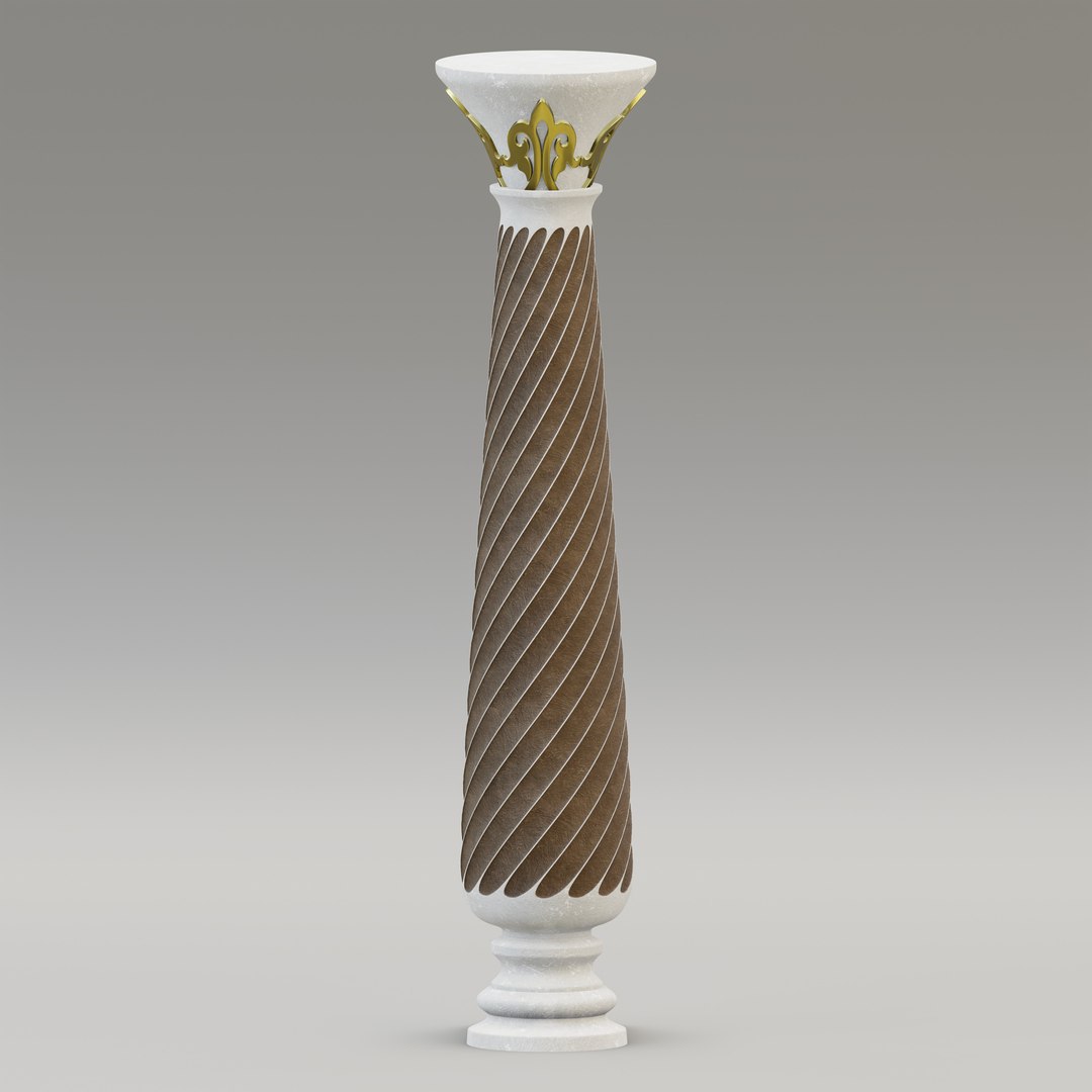 Column Twisted Decor 3D Model - TurboSquid 1505636