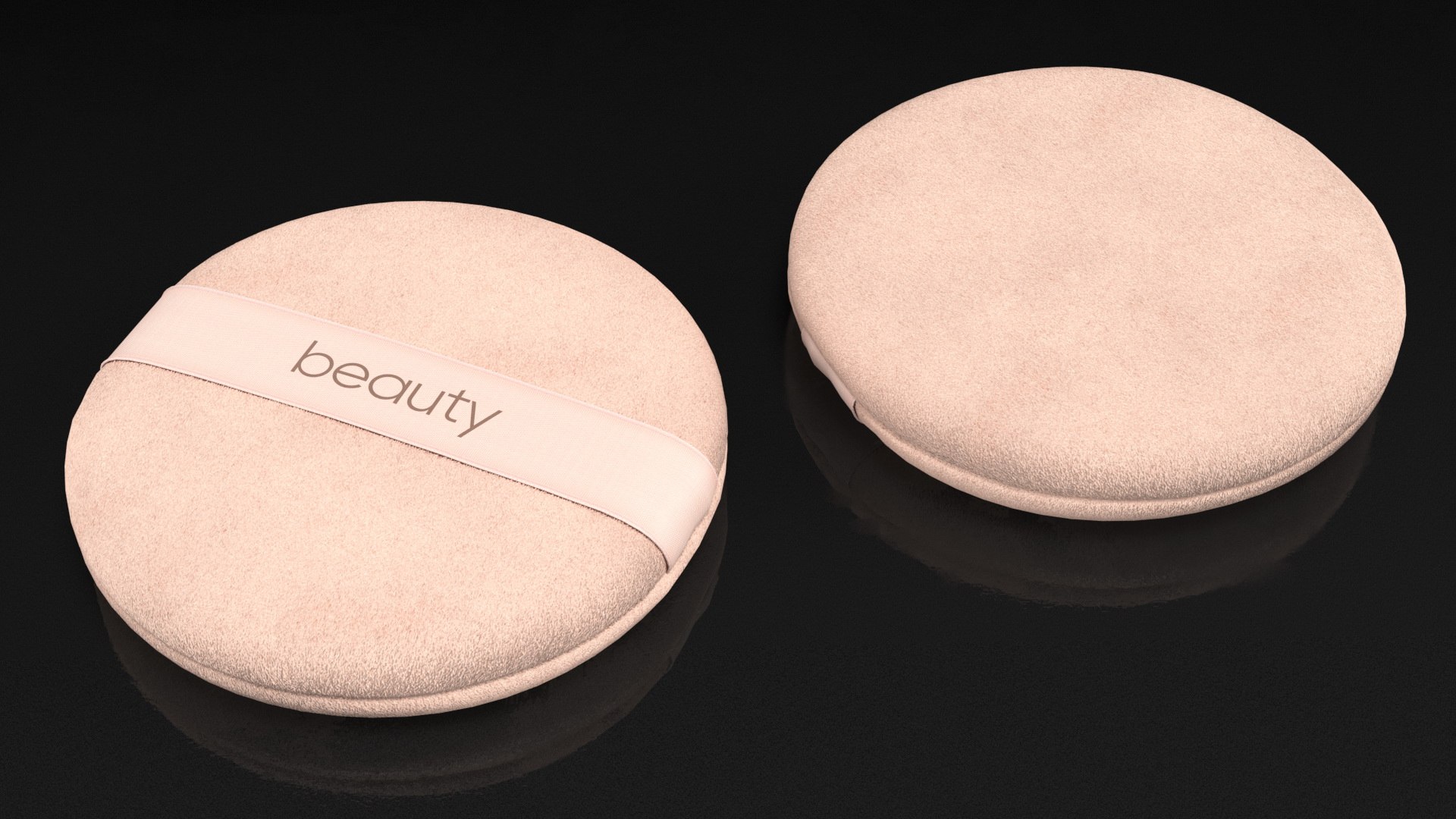 Round Powder Puff With Strap Beige 3D Model - TurboSquid 1835890