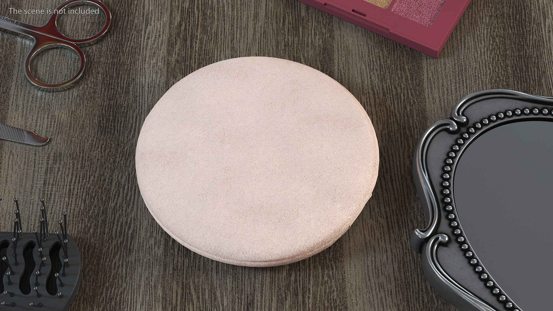 Round Powder Puff With Strap Beige 3D Model - TurboSquid 1835890