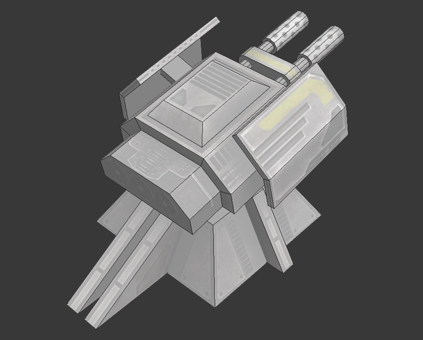 3d Sci-fi Turret Model