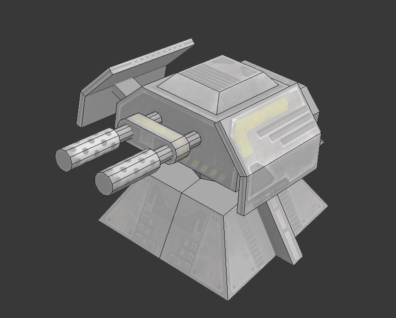 3d Sci-fi Turret Model