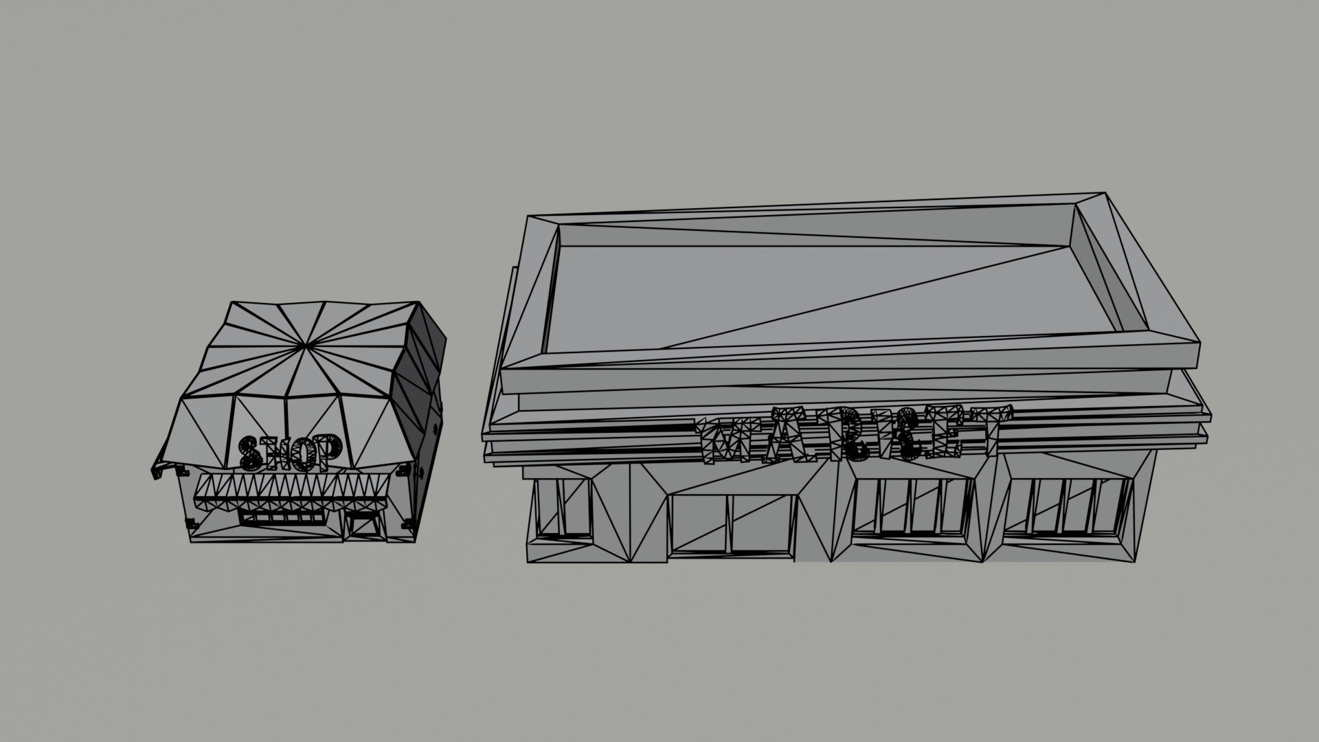 3D Cartoon Shops Model - TurboSquid 1677752