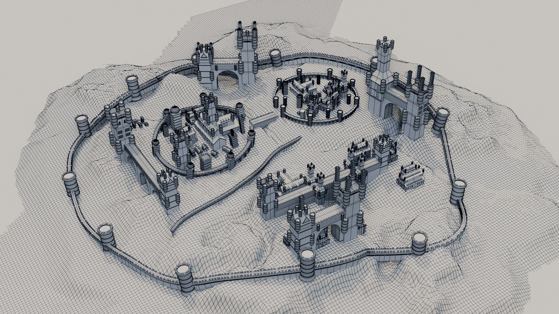 3D Low poly Castle model - TurboSquid 2177609