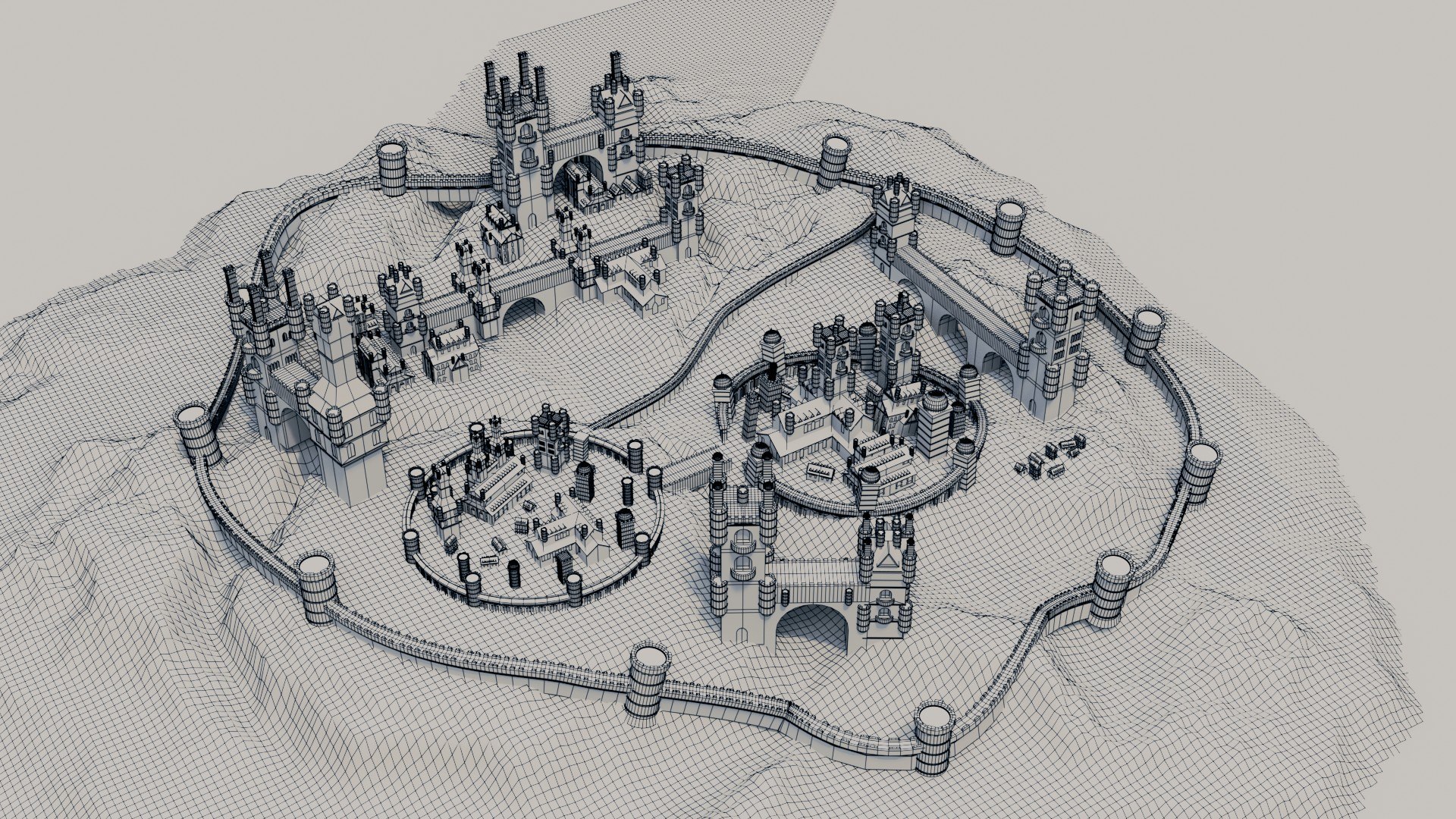 3D Low poly Castle model - TurboSquid 2177609