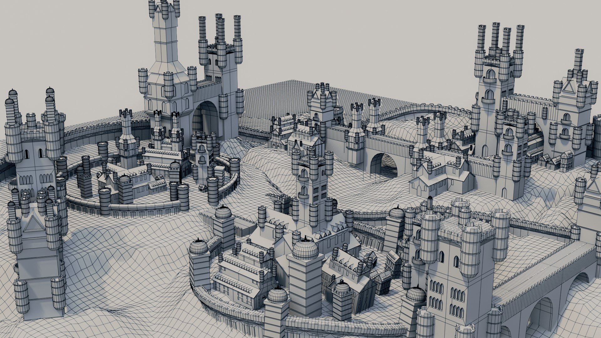 3D Low poly Castle model - TurboSquid 2177609