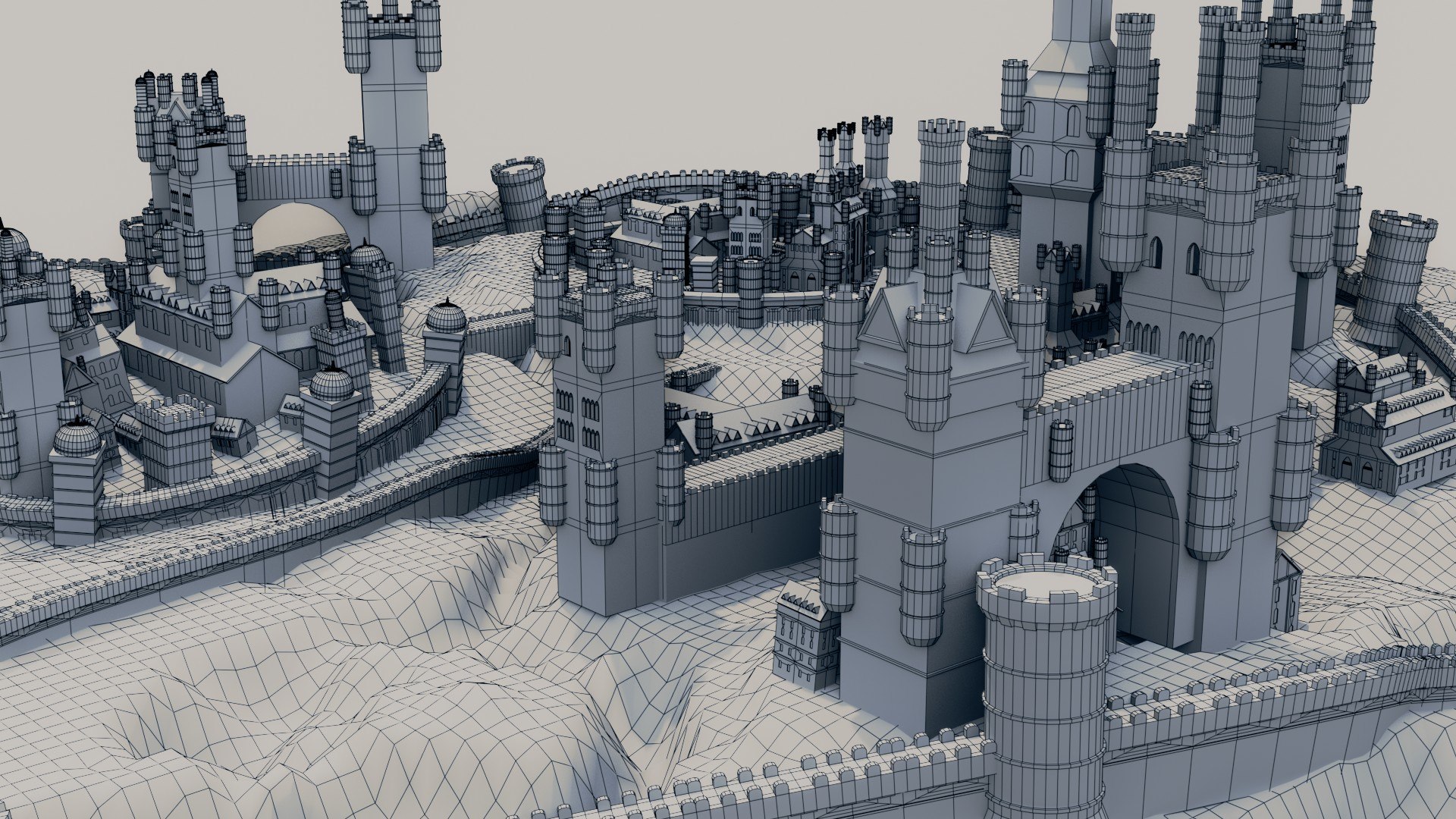 3D Low poly Castle model - TurboSquid 2177609