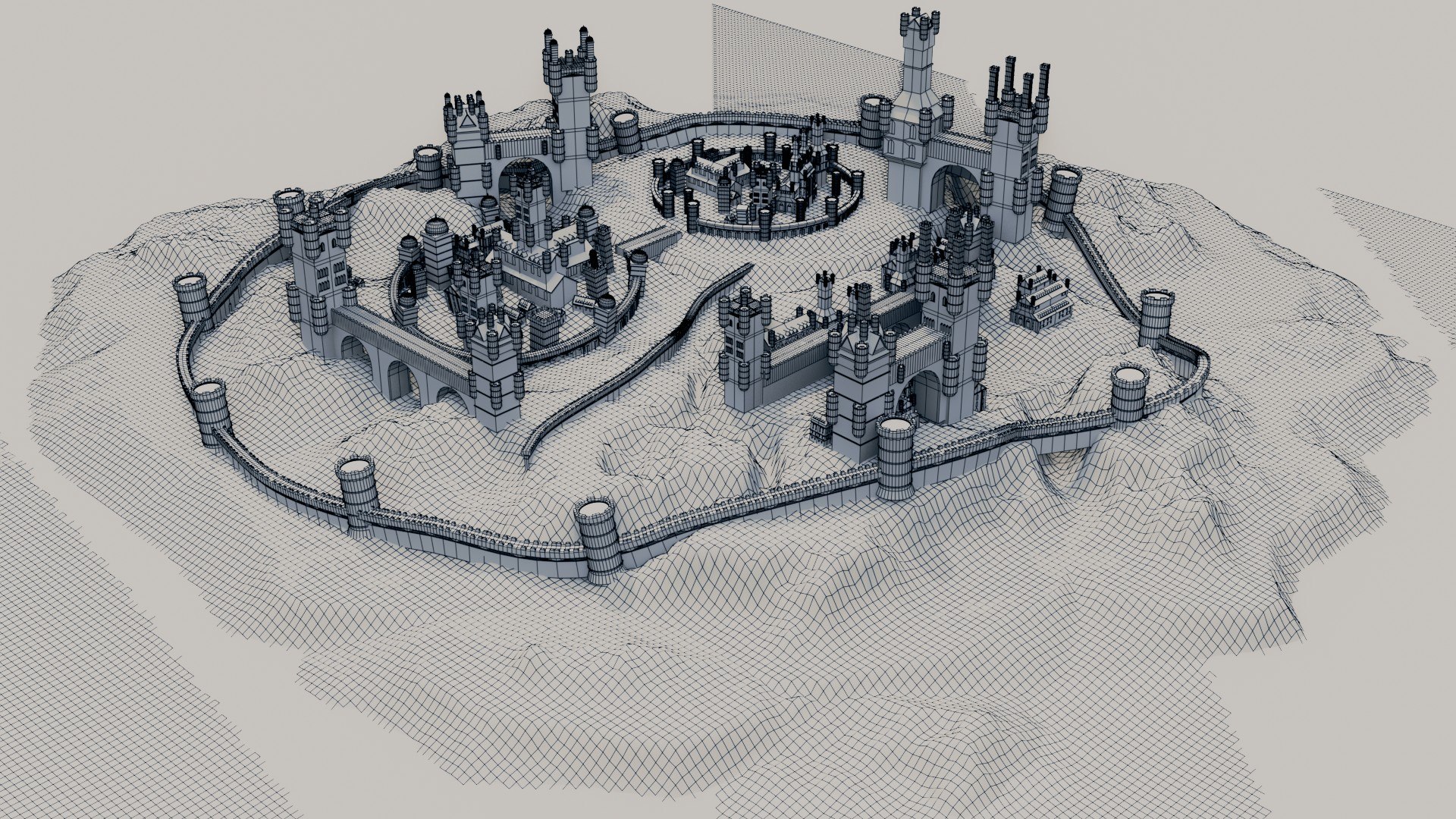3D Low poly Castle model - TurboSquid 2177609
