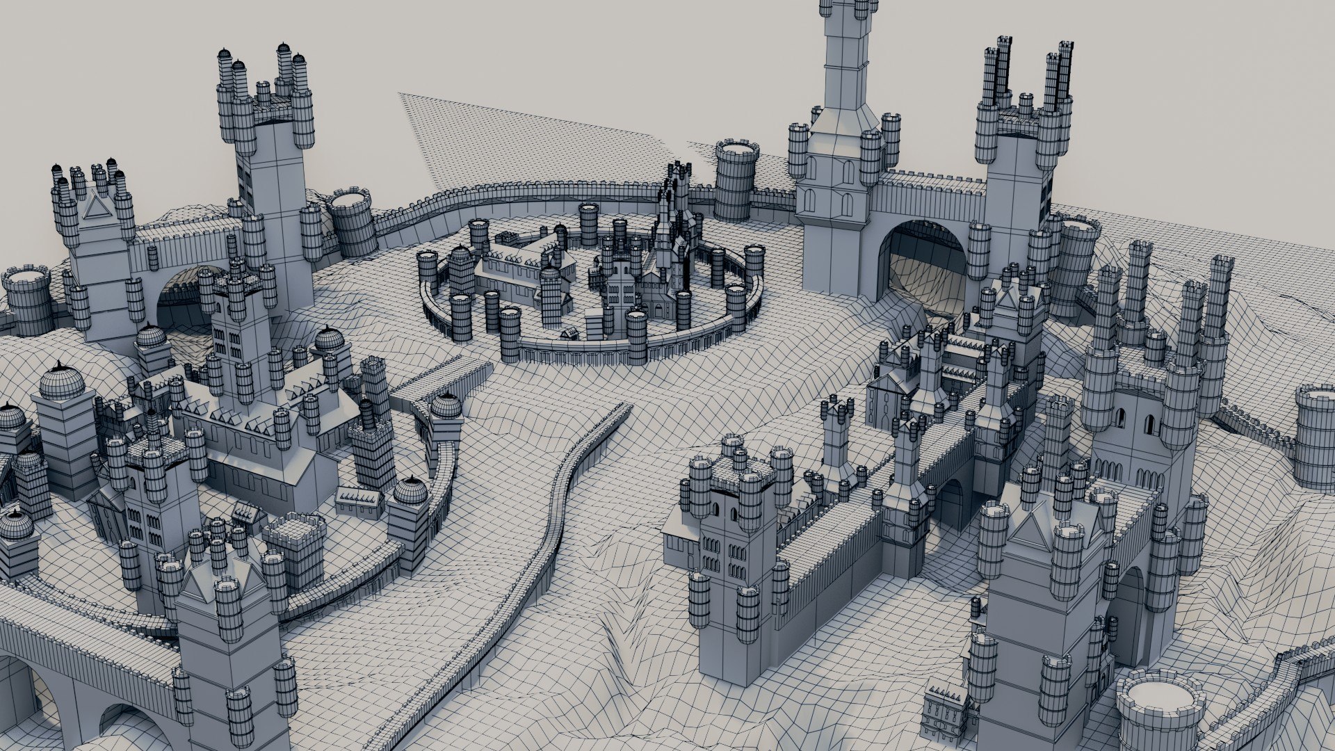 3D Low poly Castle model - TurboSquid 2177609