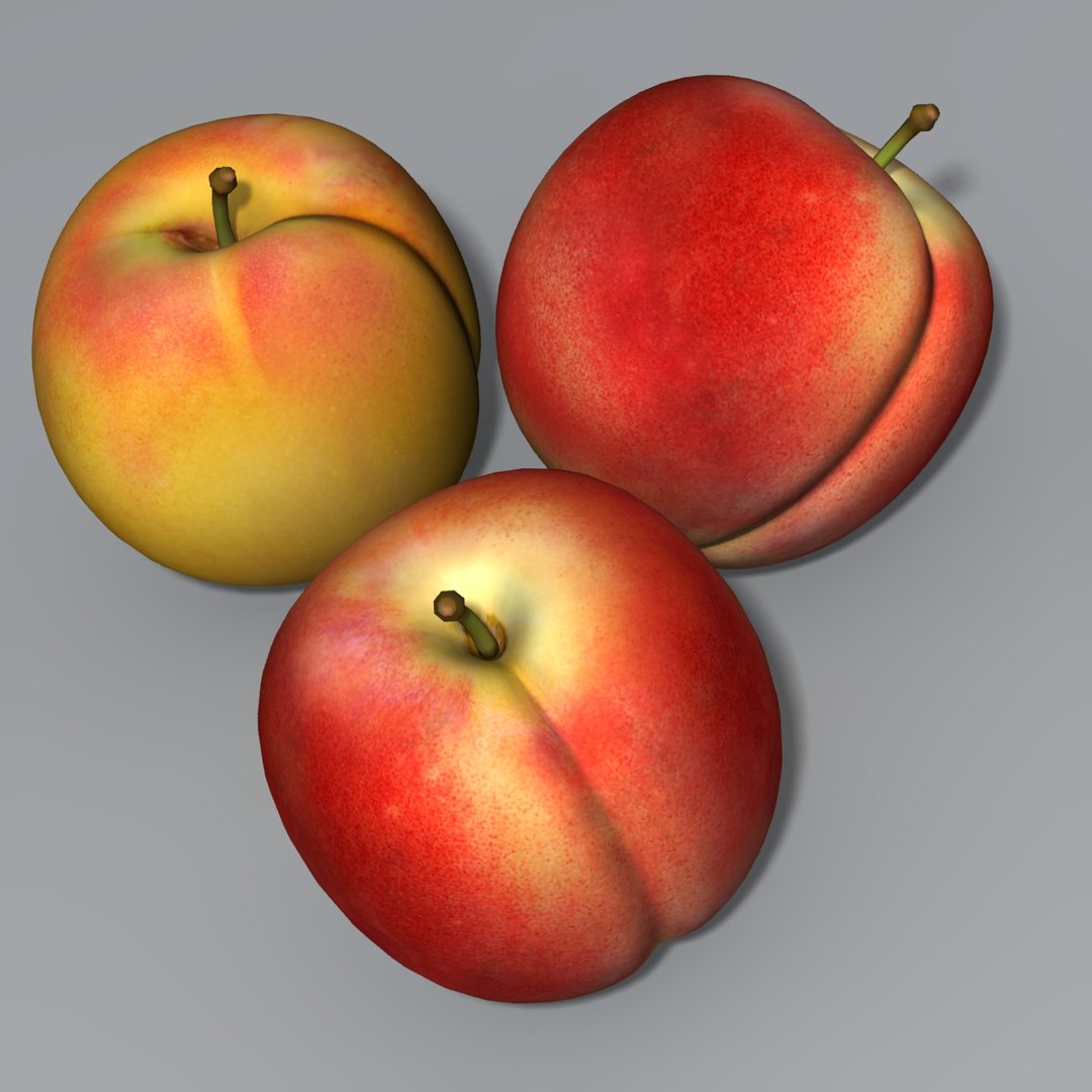 3ds Max Peach Fruit