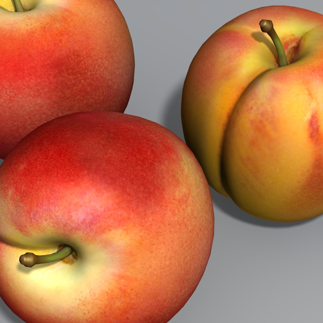 3ds Max Peach Fruit