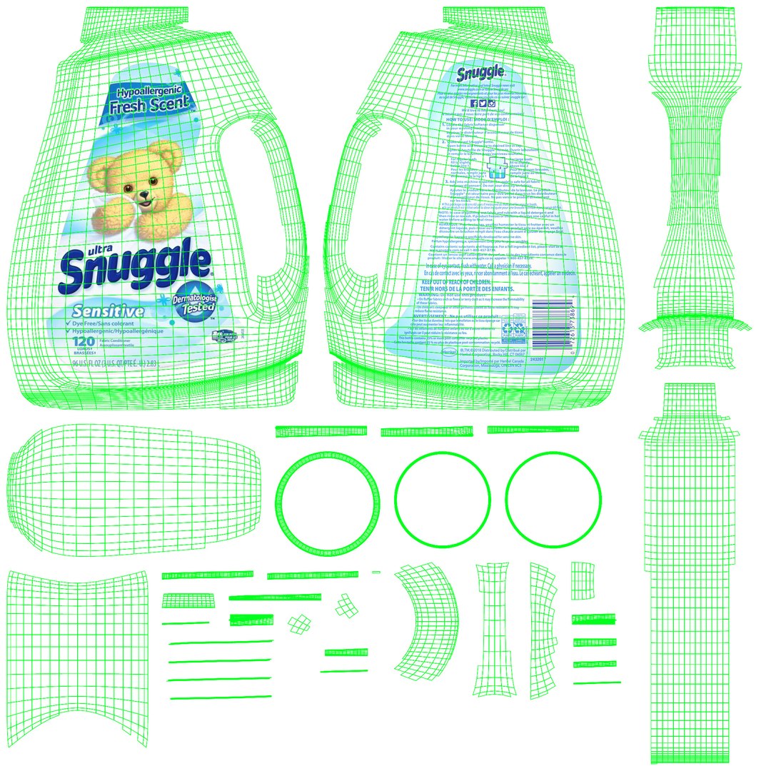 Ultra Snuggle Detergent Bottle 3D Model - TurboSquid 1505639