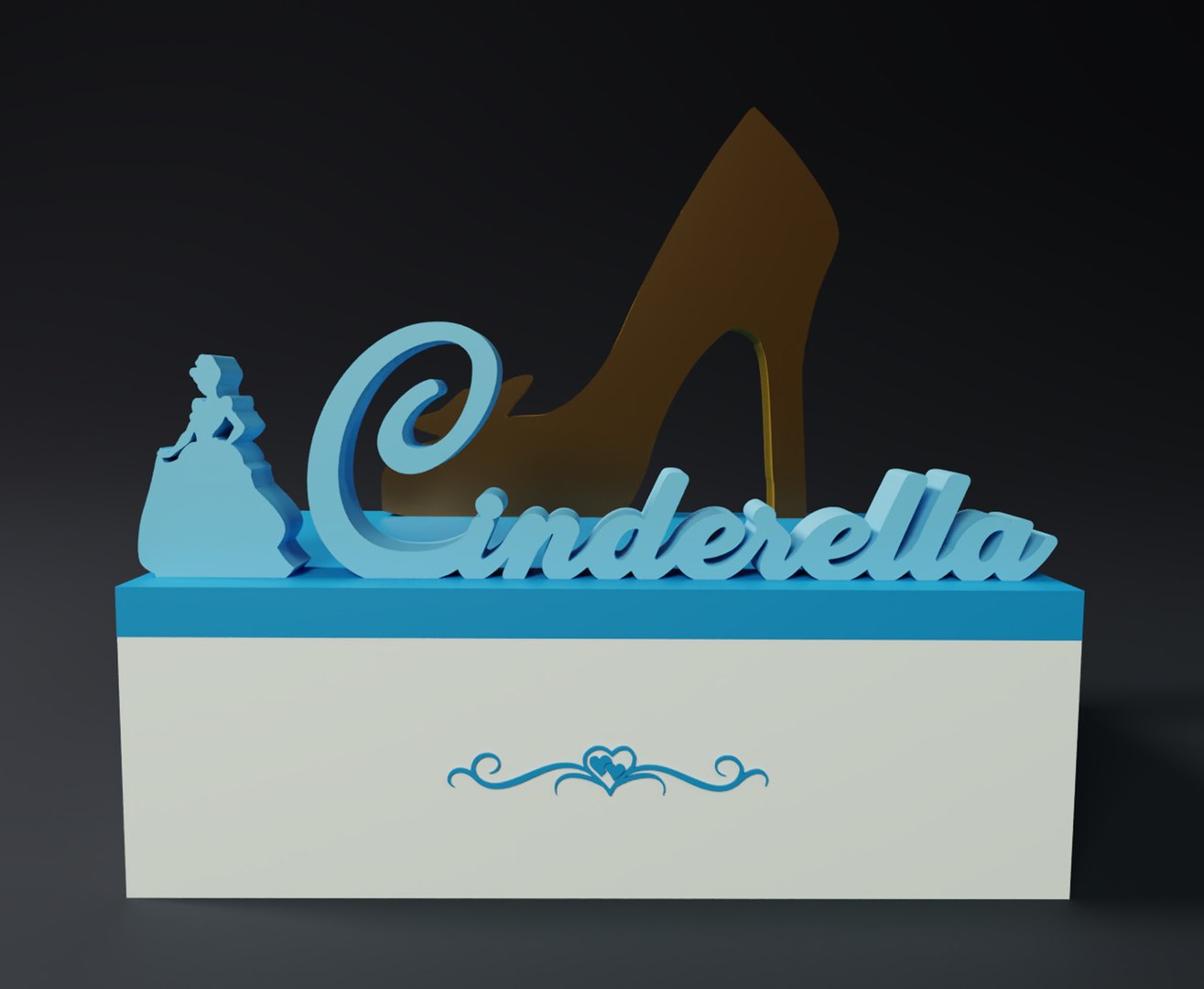 Disney Princess Cinderella Shoe Box Model - TurboSquid 2226683