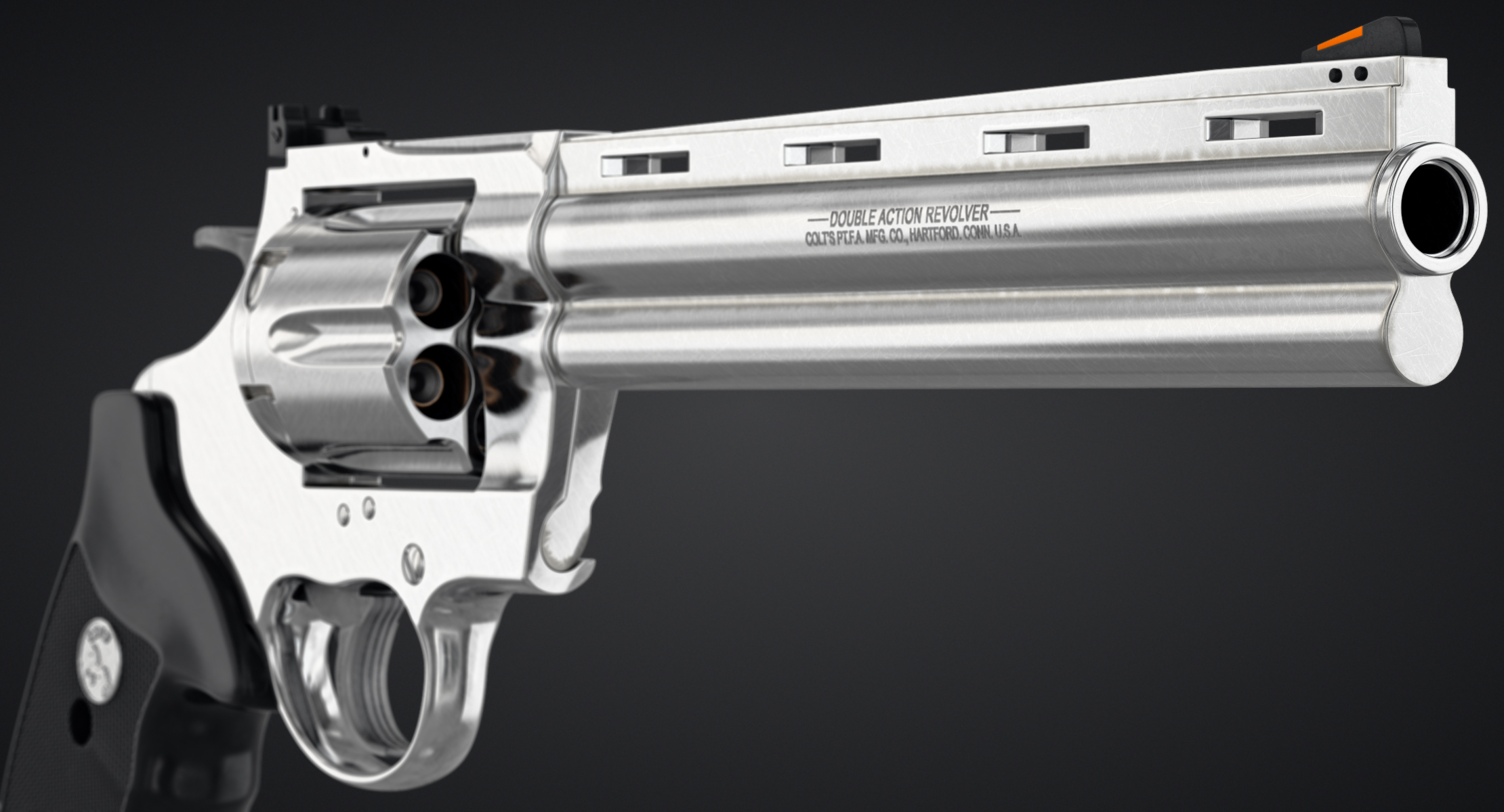 revolver colt anaconda 3d model