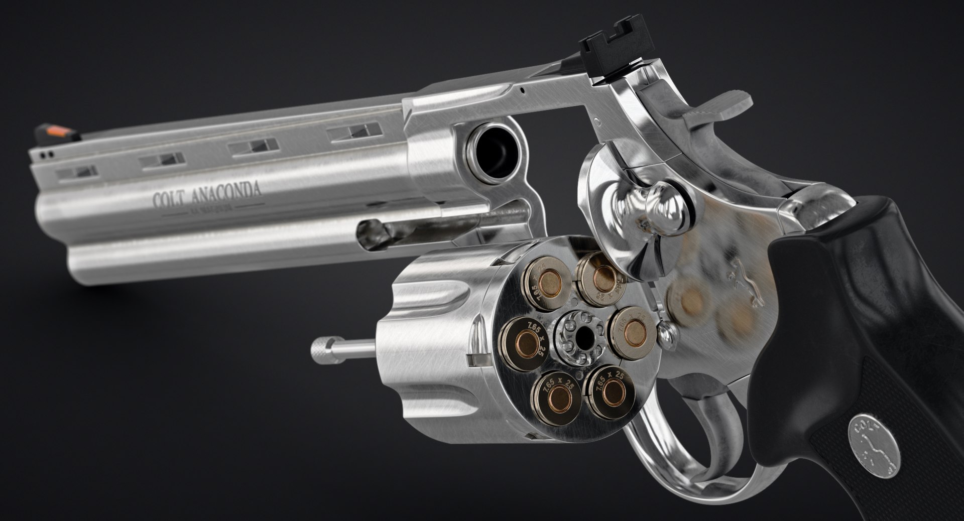 revolver colt anaconda 3d model