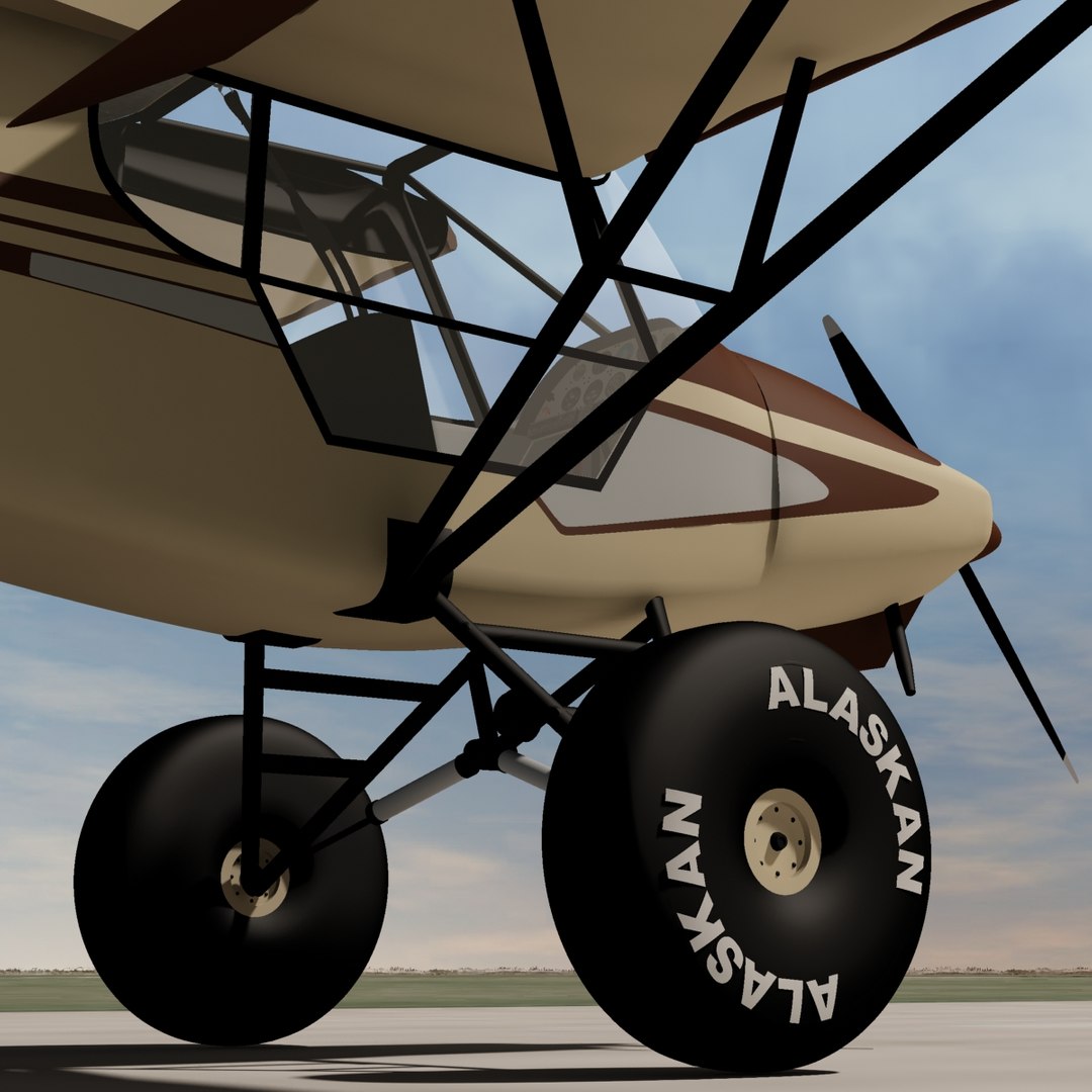 Piper Super Cub Bush 3d Model