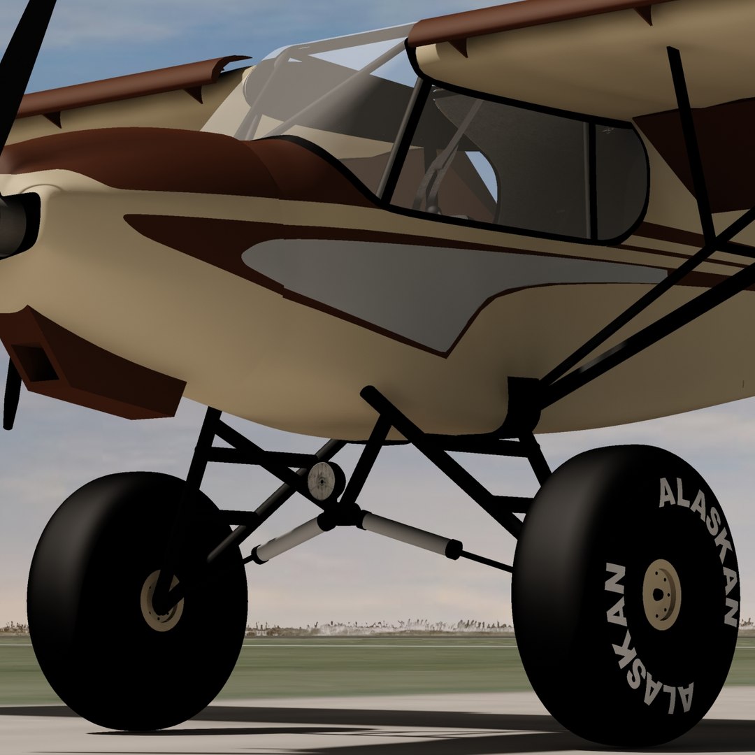 Piper Super Cub Bush 3d Model
