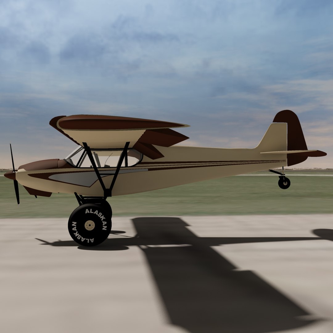 Piper Super Cub Bush 3d Model