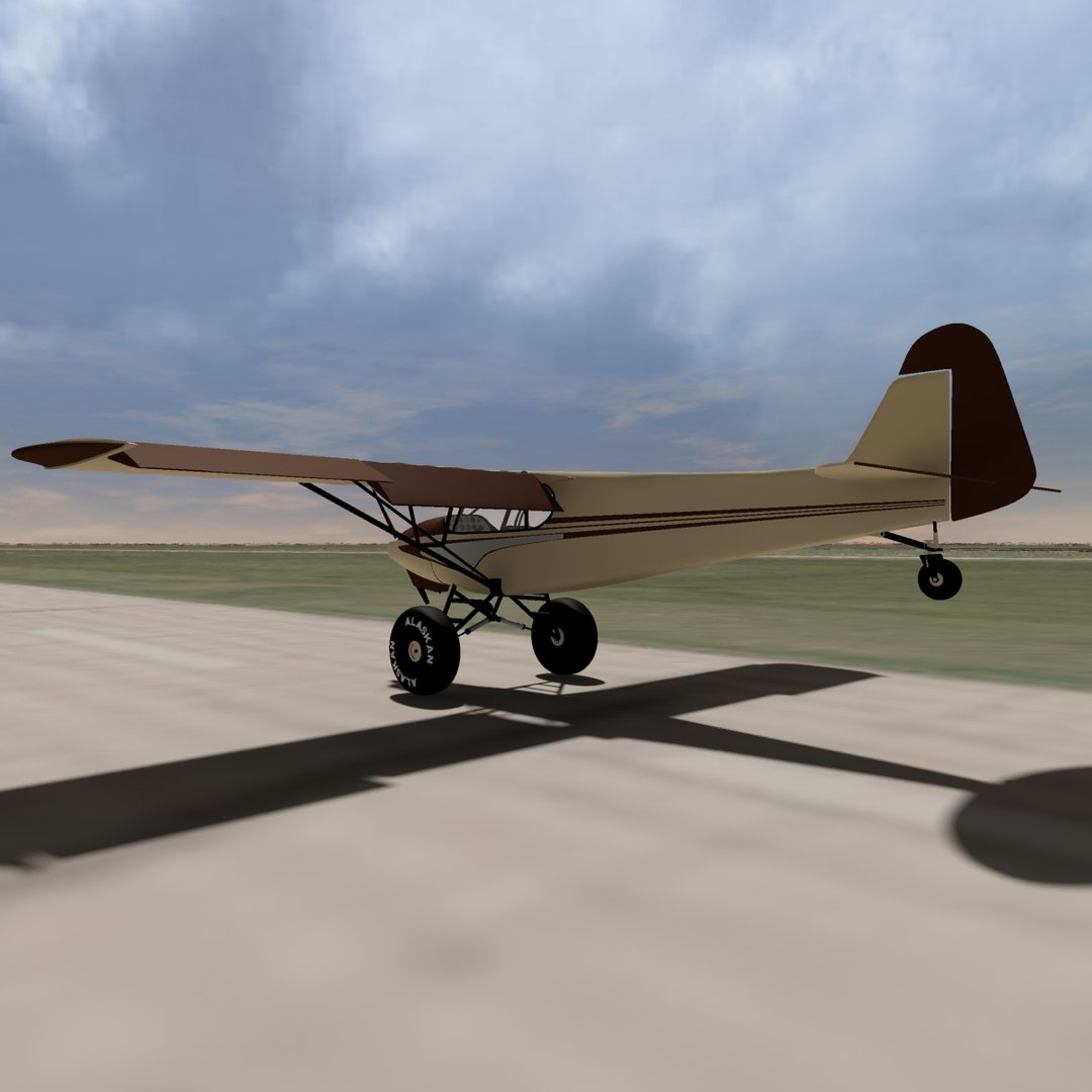 Piper Super Cub Bush 3d Model