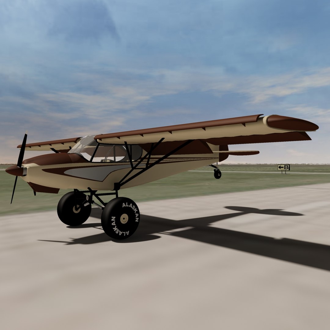 Piper Super Cub Bush 3d Model
