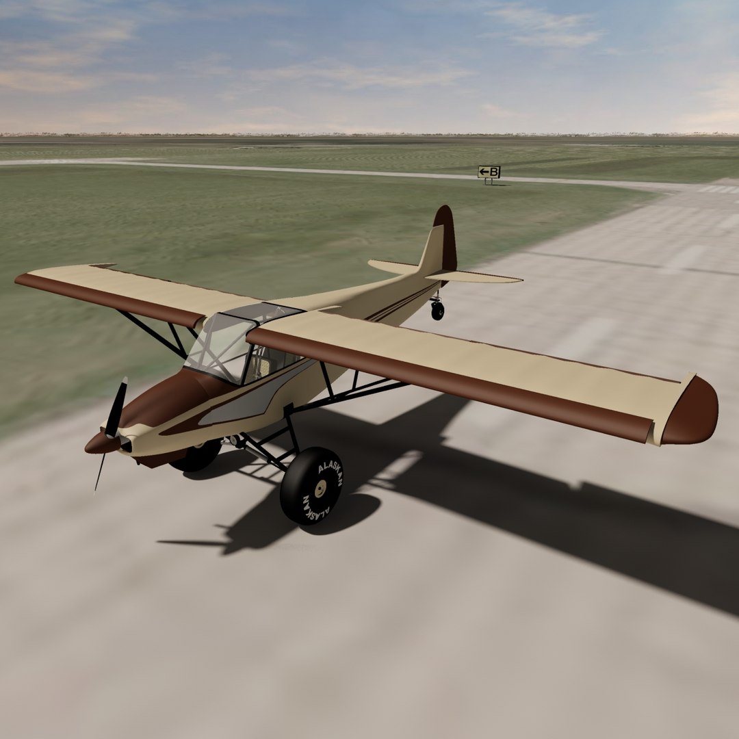Piper Super Cub Bush 3d Model