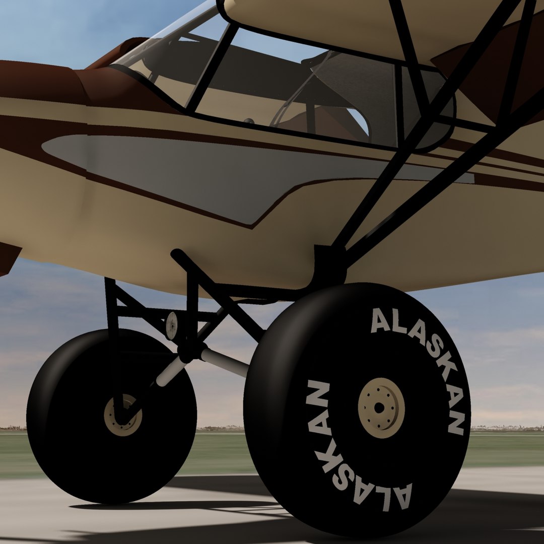 Piper Super Cub Bush 3d Model
