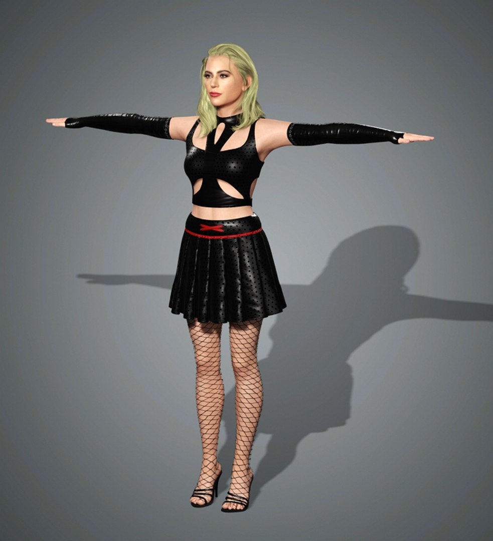 3D Lady Gaga Character 3D Model Low-poly - TurboSquid 2296068