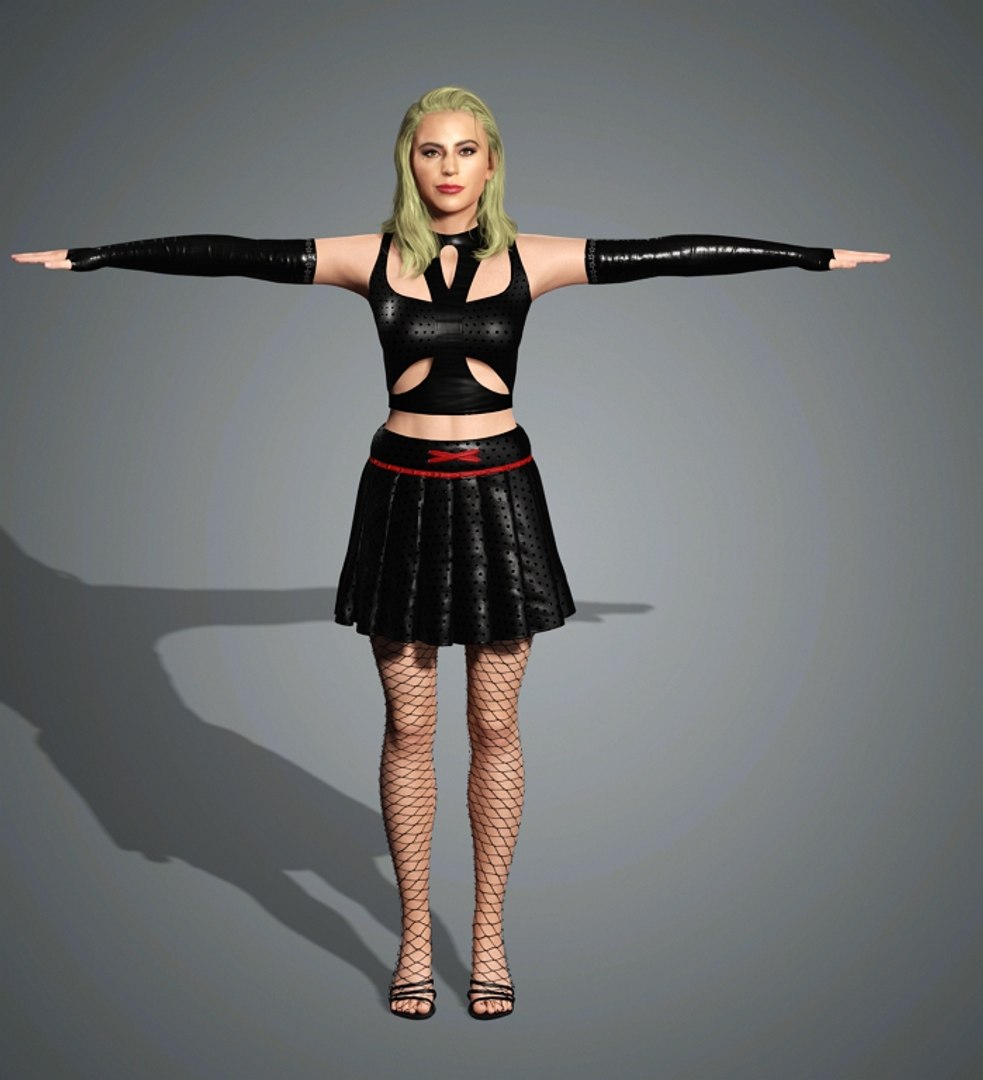 3D Lady Gaga Character 3D Model Low-poly - TurboSquid 2296068