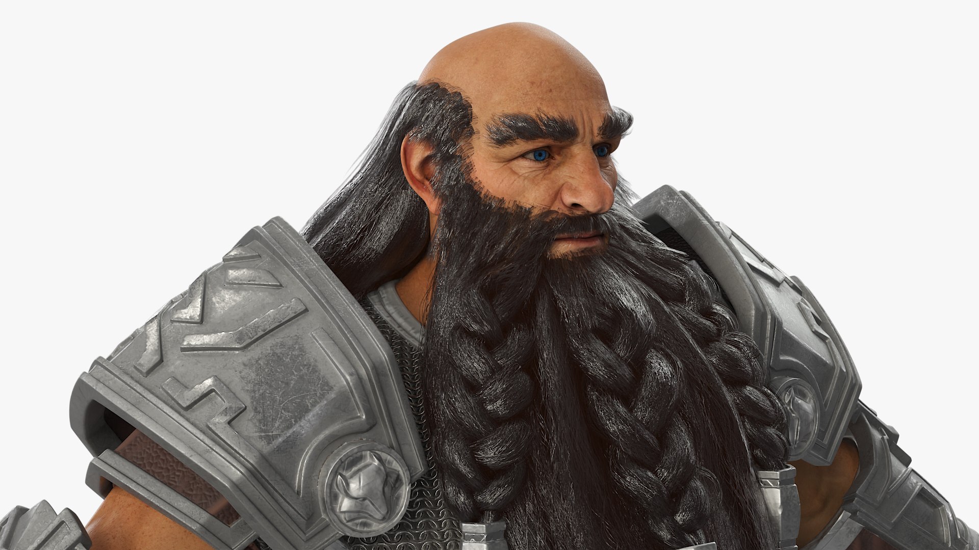 3D Model Game Dwarf Character In Chainmail Rigged For Maya - TurboSquid ...