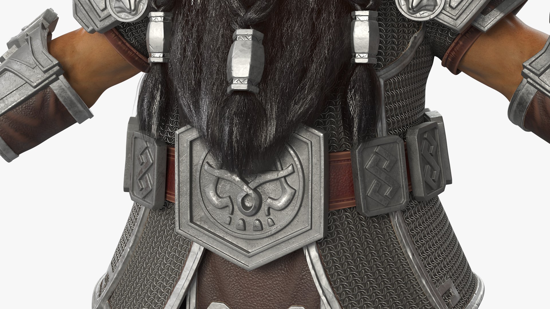 3D Model Game Dwarf Character In Chainmail Rigged For Maya - TurboSquid ...