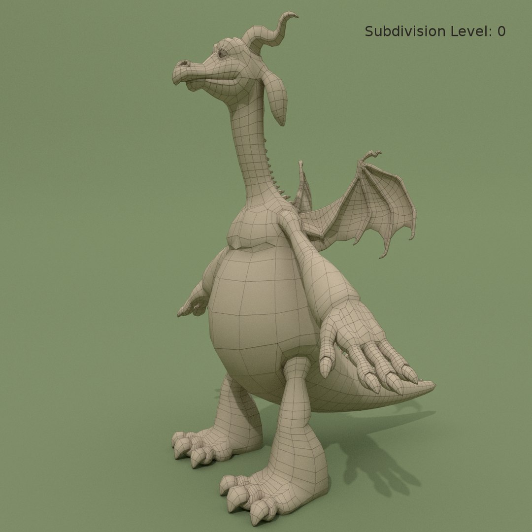 3D Cartoon Dragon Goat Model - TurboSquid 1189733