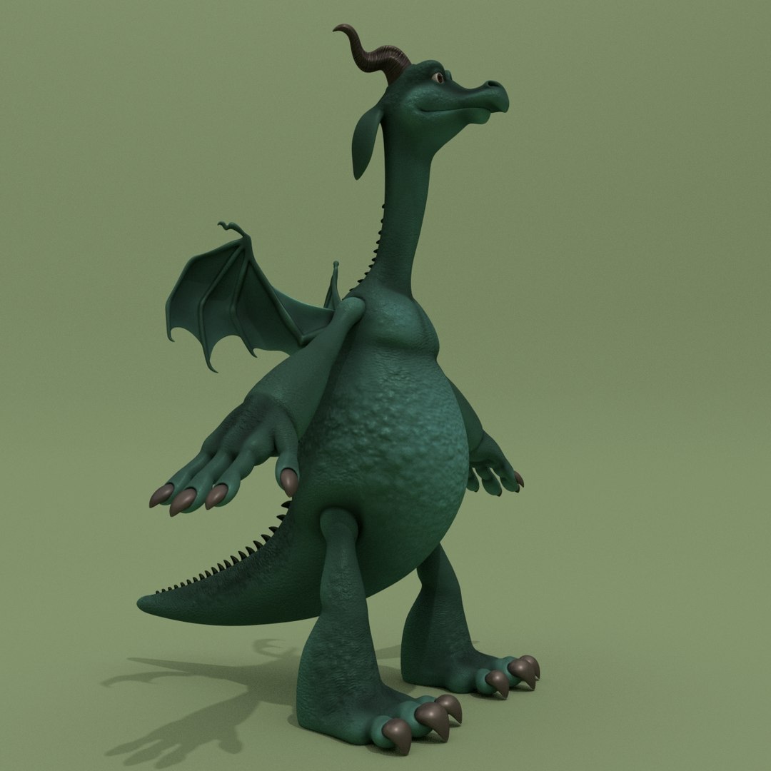3D Cartoon Dragon Goat Model - TurboSquid 1189733