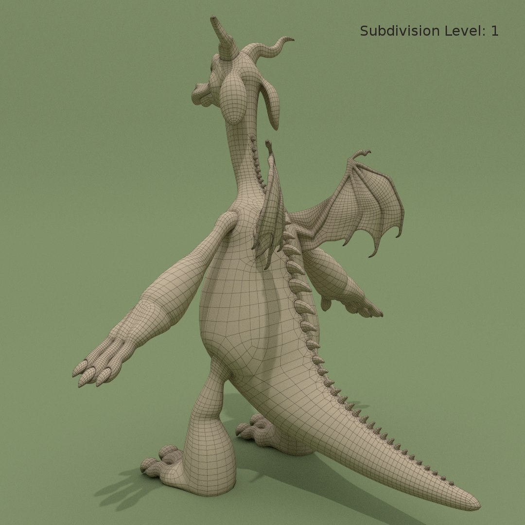 3D Cartoon Dragon Goat Model - TurboSquid 1189733