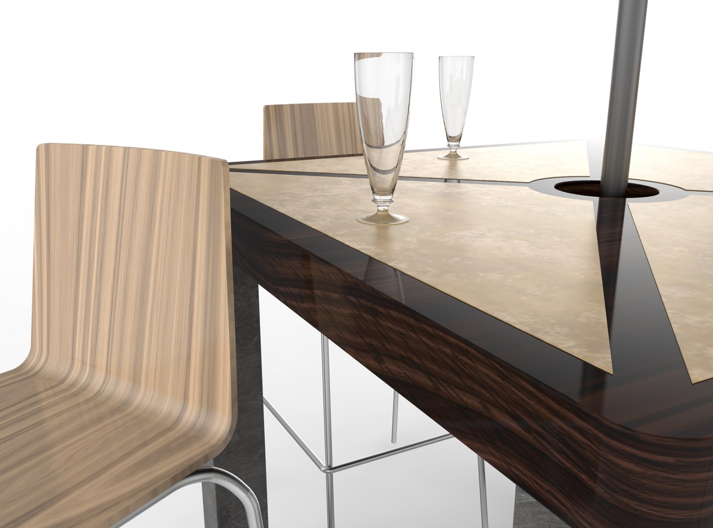 3D Model Umbrella Tabel Chair - TurboSquid 1167918