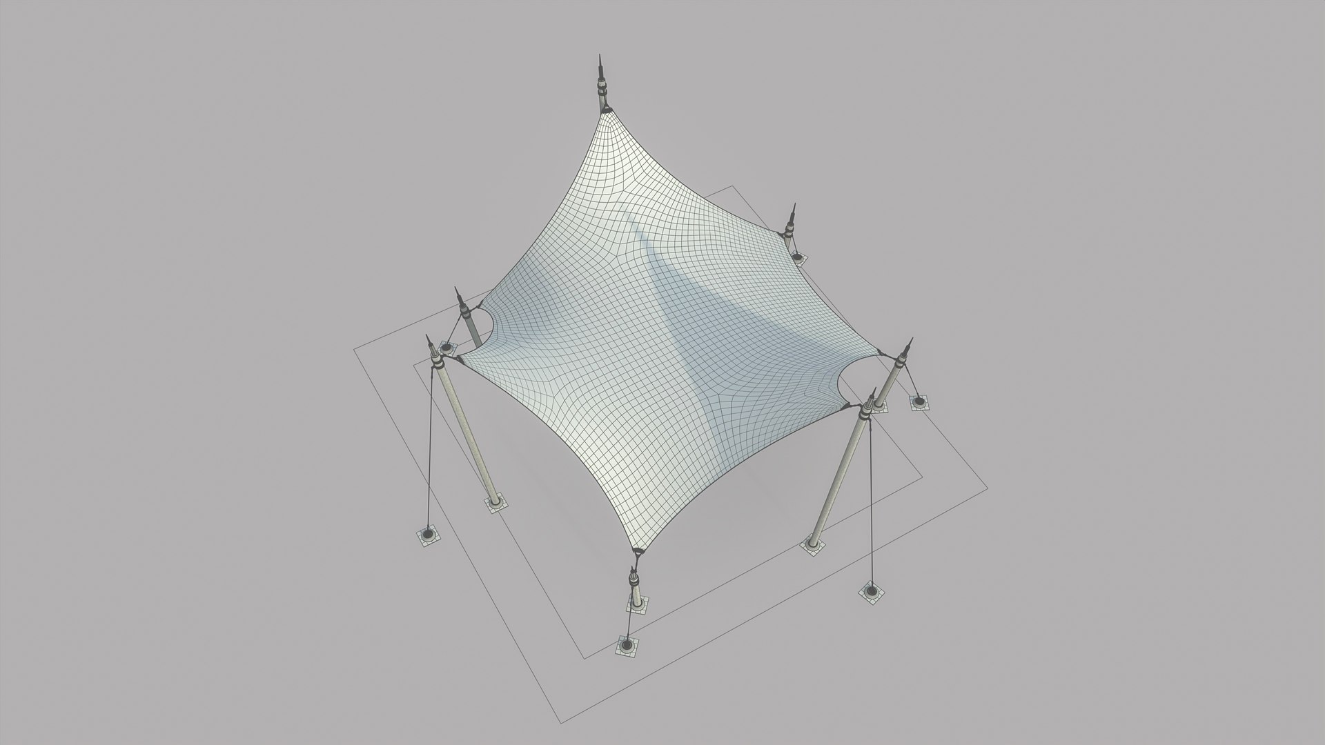 Tensile Structure Design 3D Model - TurboSquid 2262940
