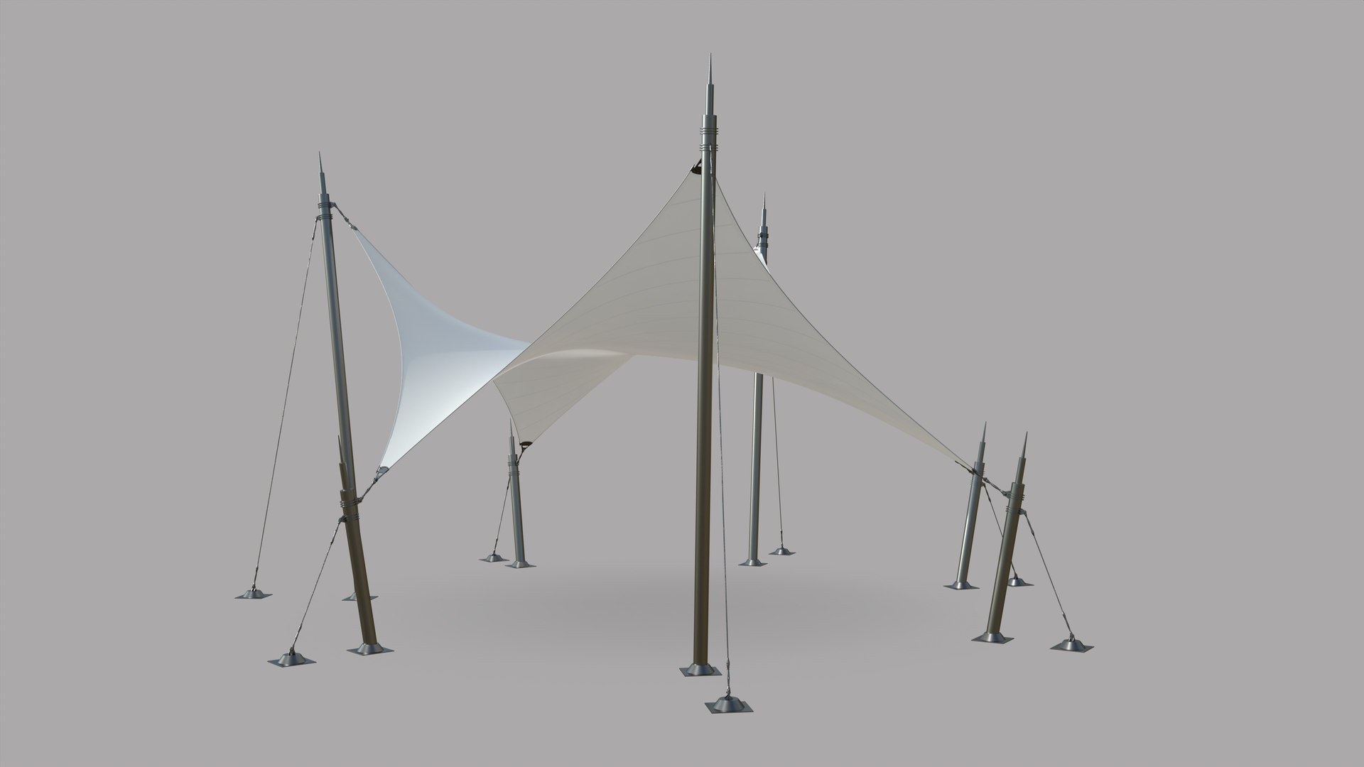 Tensile Structure Design 3D Model - TurboSquid 2262940