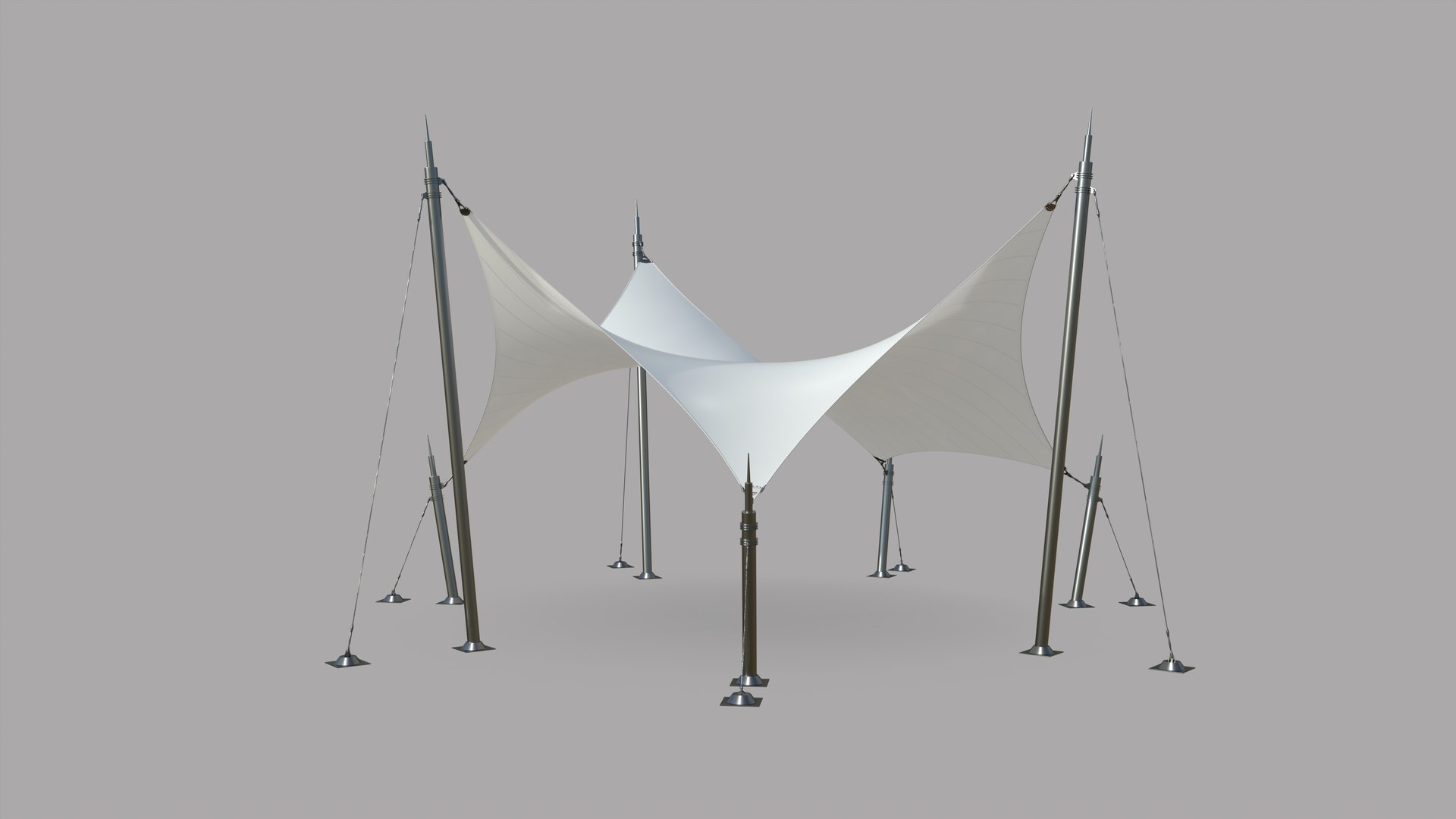 Tensile Structure Design 3D Model - TurboSquid 2262940
