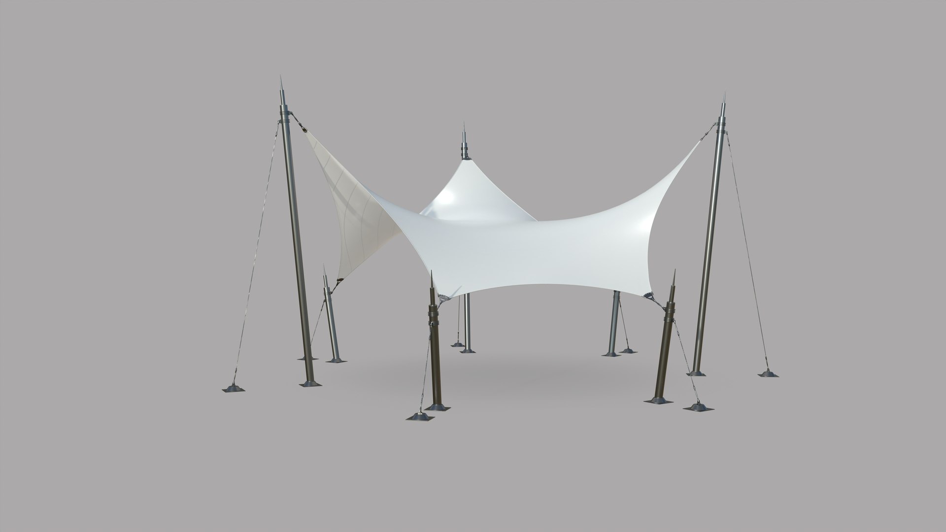 Tensile Structure Design 3D Model - TurboSquid 2262940