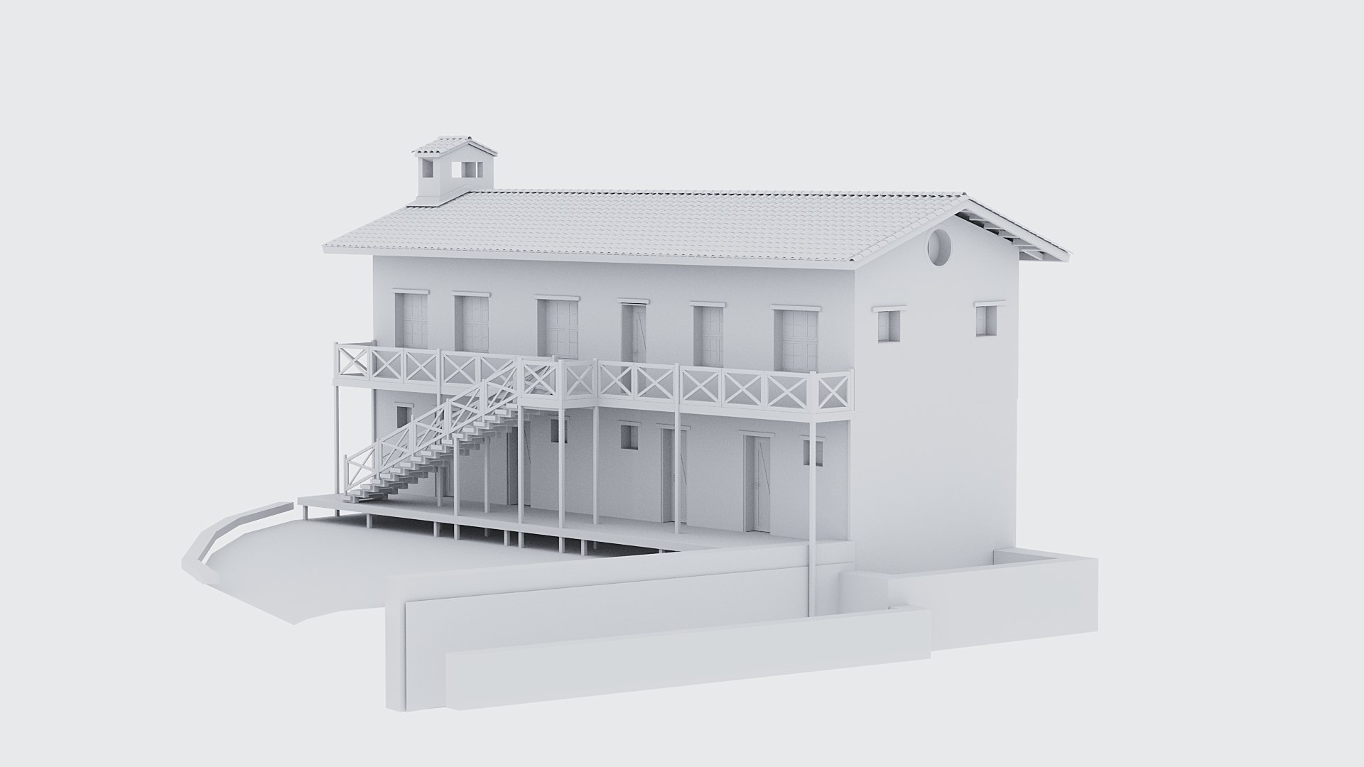 3D Stone House Model - TurboSquid 2031349