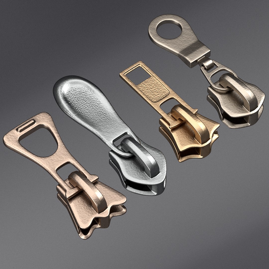 Zipper Sliders 3D Model - TurboSquid 1245493
