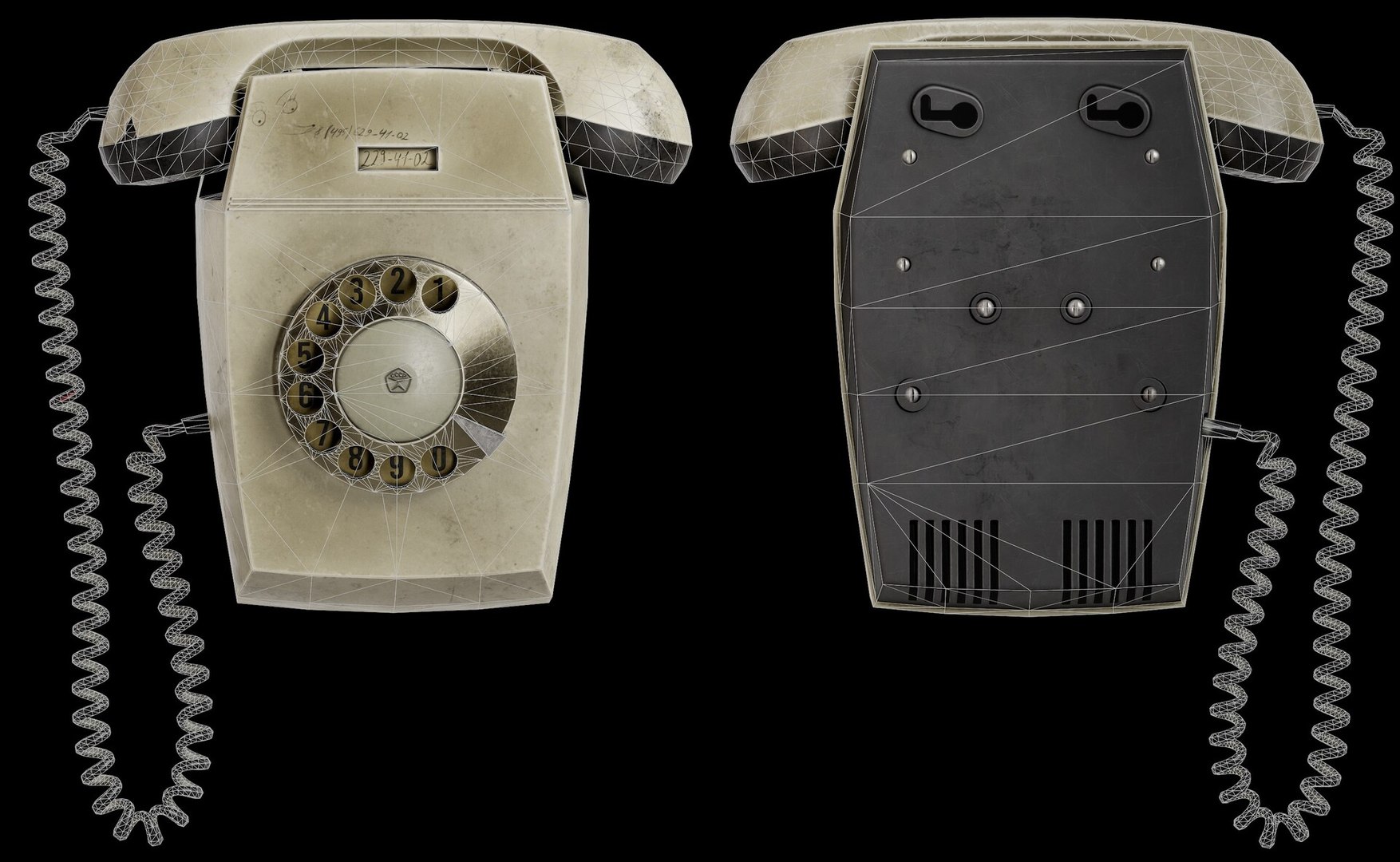 3D Retro Telephone Low-Poly model - TurboSquid 2092034