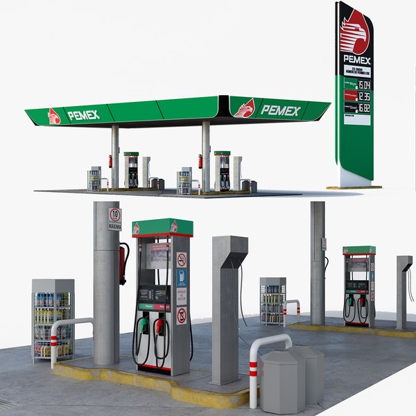 modelo 3d pemex petrol gas station - TurboSquid 2029726