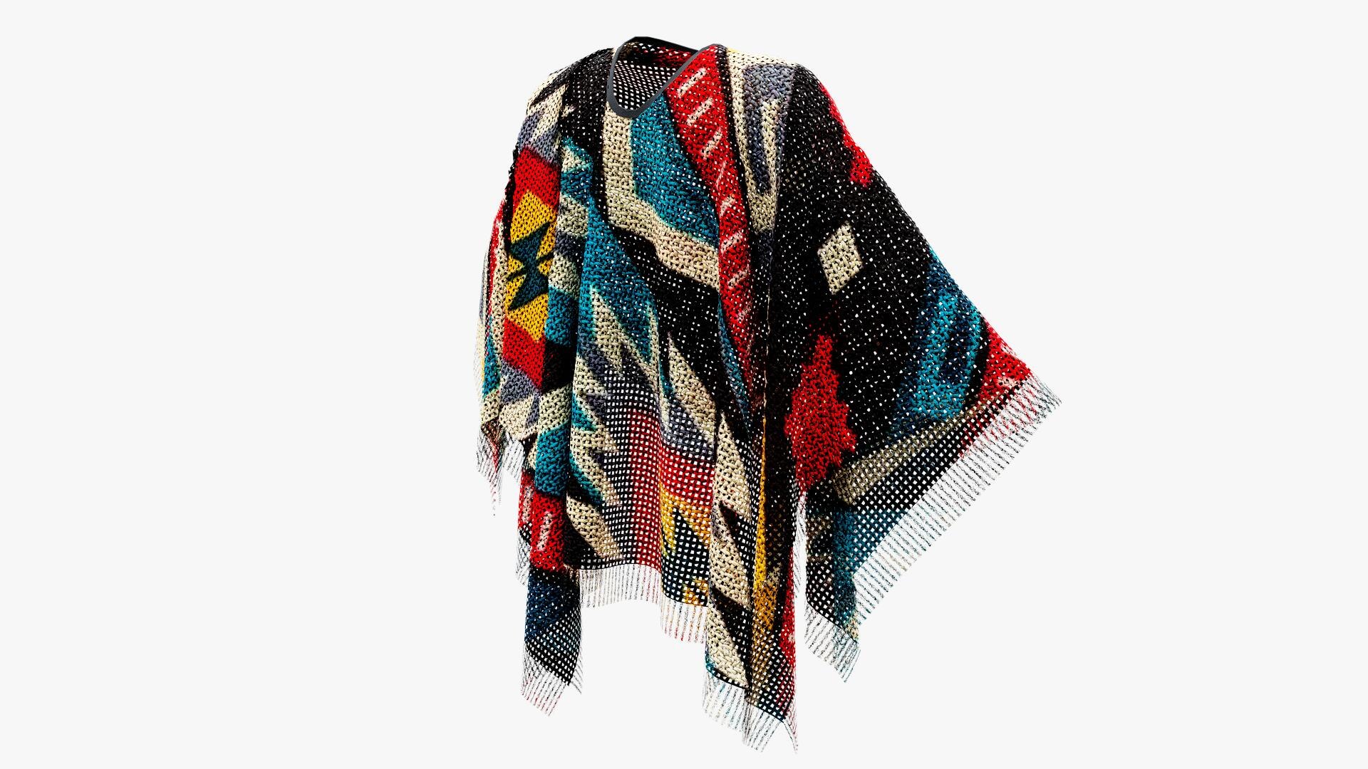 Cowboy Western Poncho 3D Model - TurboSquid 2434179