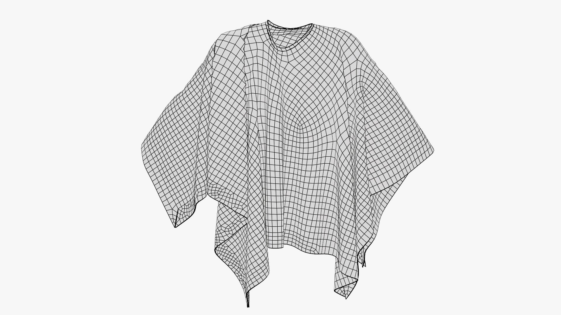 Cowboy Western Poncho 3D Model - TurboSquid 2434179