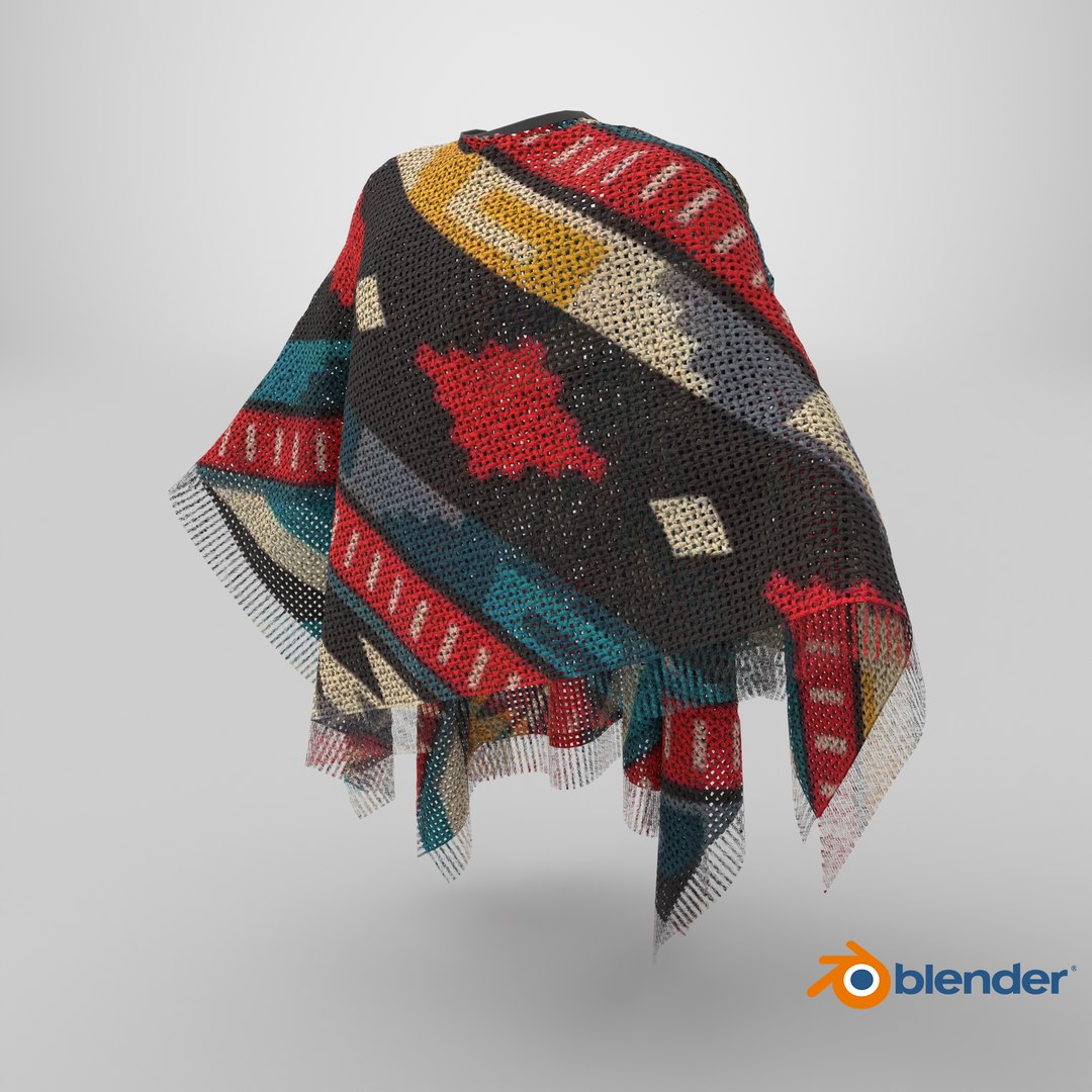 Cowboy Western Poncho 3D Model - TurboSquid 2434179