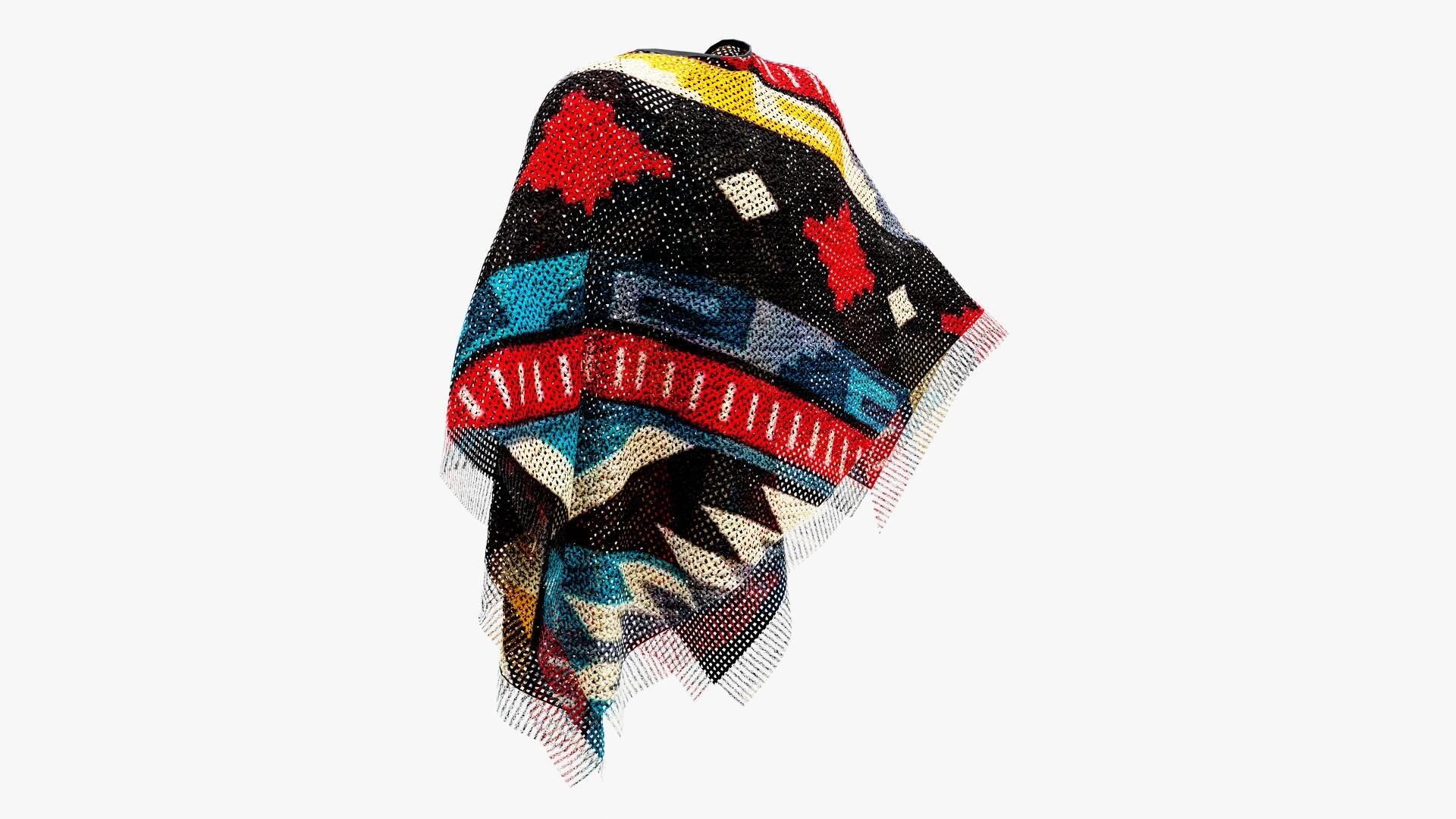 Cowboy Western Poncho 3D Model - TurboSquid 2434179