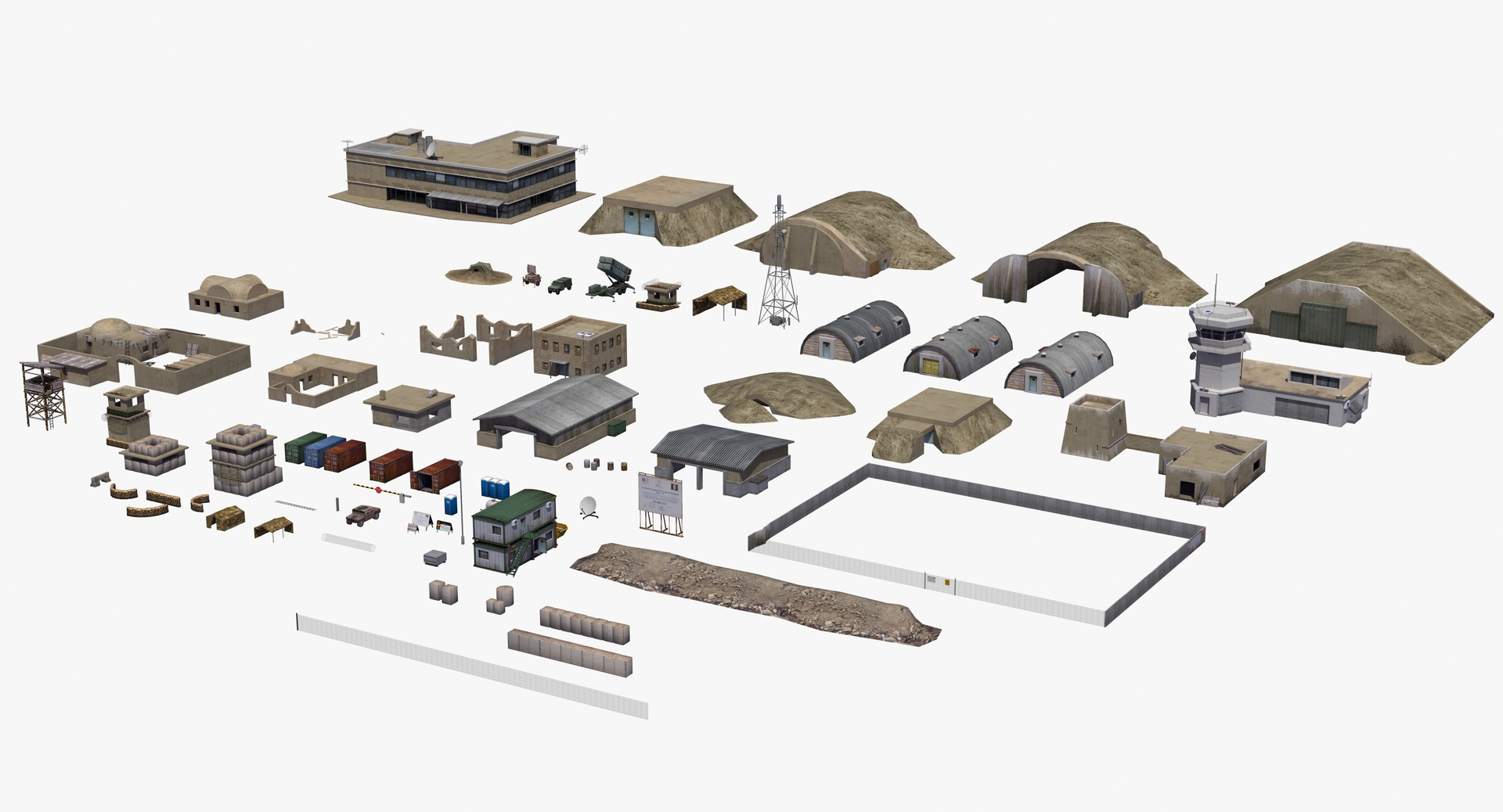 modelo 3d Infraestructura militar set02 - TurboSquid 1242795