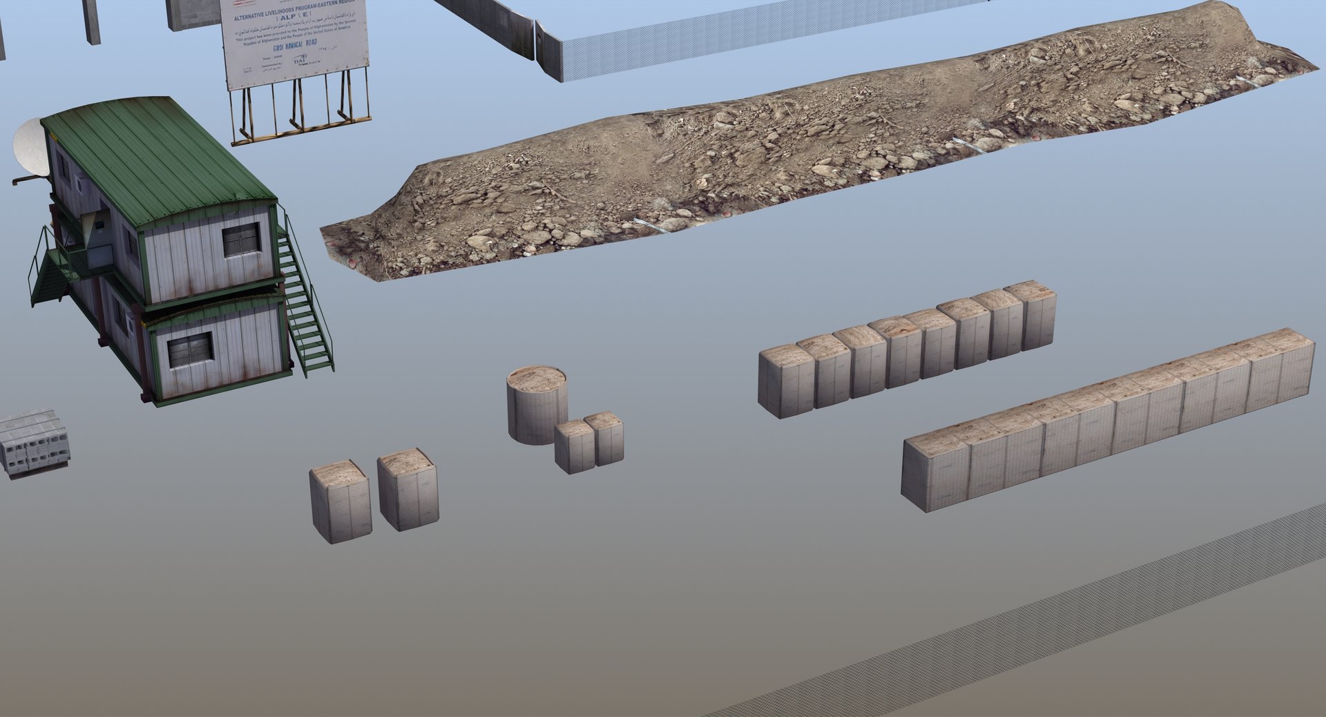 Military infrastructure set02 3D model - TurboSquid 1242795