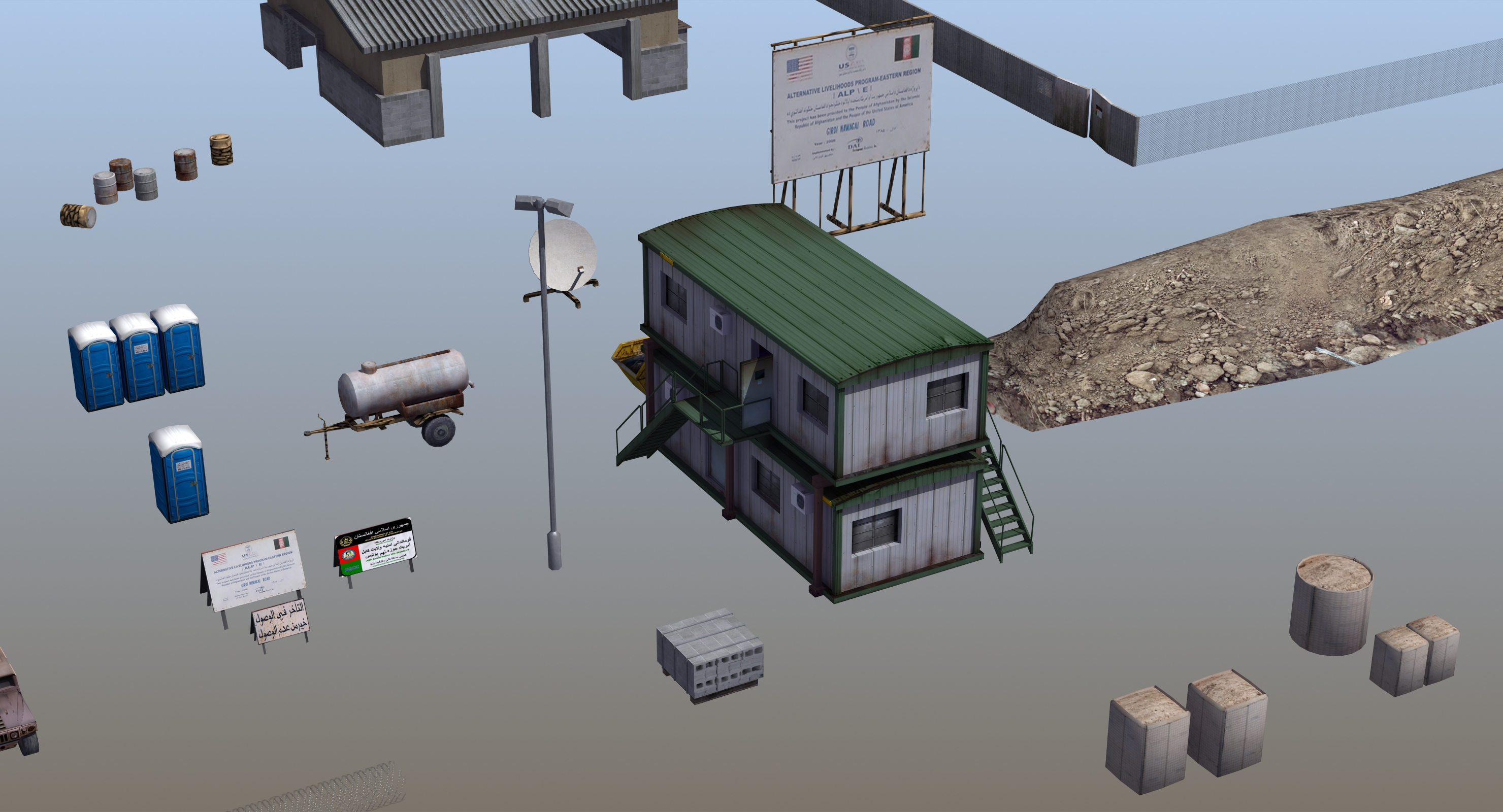 Military infrastructure set02 3D model - TurboSquid 1242795