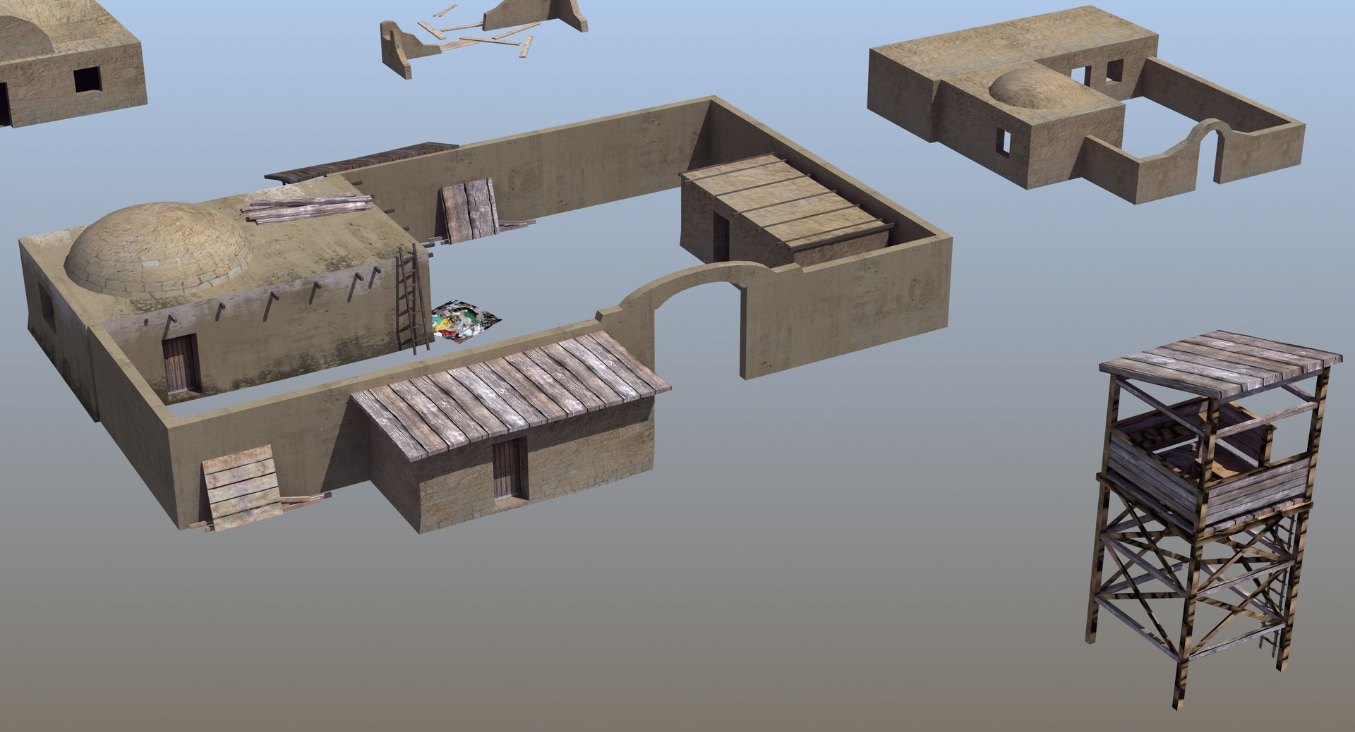 Military infrastructure set02 3D model - TurboSquid 1242795